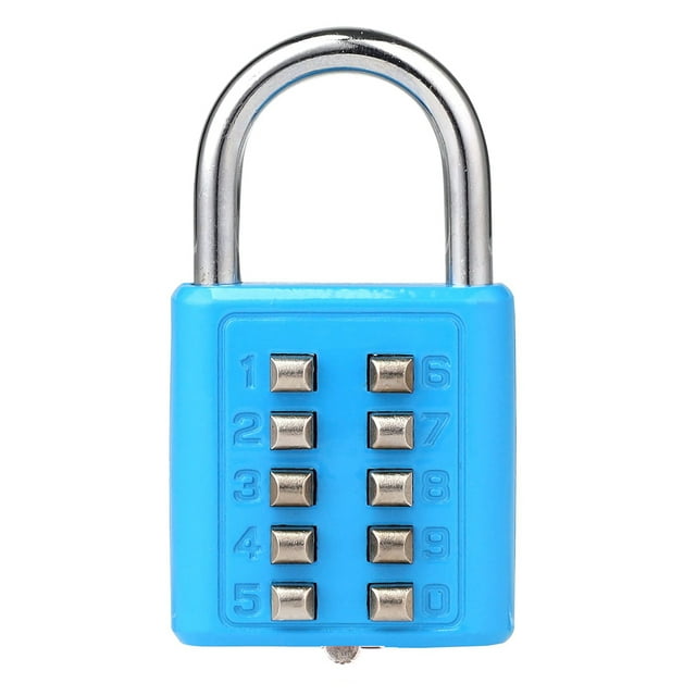 BiJun High Security 10-Digit Combination Padlock for Gym, Tool Boxes ...
