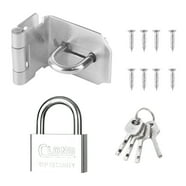 Heavy Duty Door Hasp with Turning Padlock Eye Mount, Stainless Steel ...