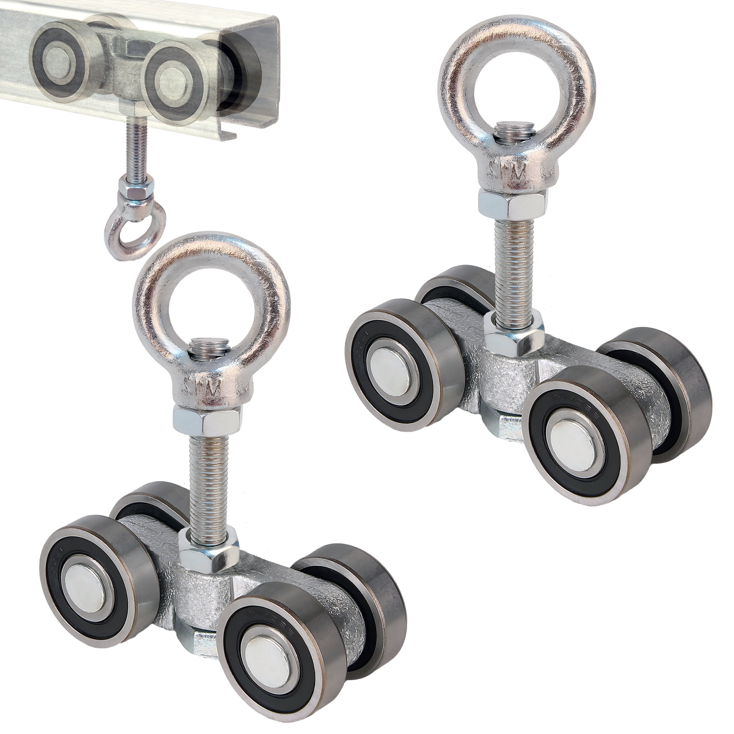 BiJun 4 Wheel Silent Trolley Assembly Rollers Four Bearing Trolley ...