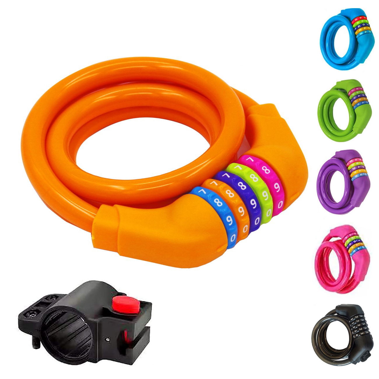 BiJun Security Bike Chain Lock, 5-Digit Combination, Strong and ...