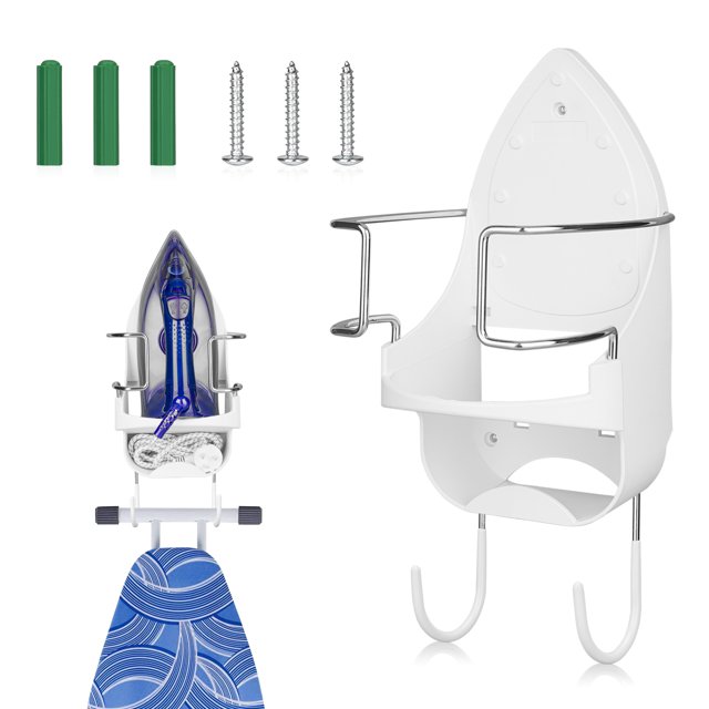 BiJun Ironing Board Hanger Wall Mount, Ironing Board Holder Organizer ...