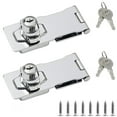 "BiJun 3"" Stainless Steel Padlock Latch Lock with Keys for Door, Shed ...