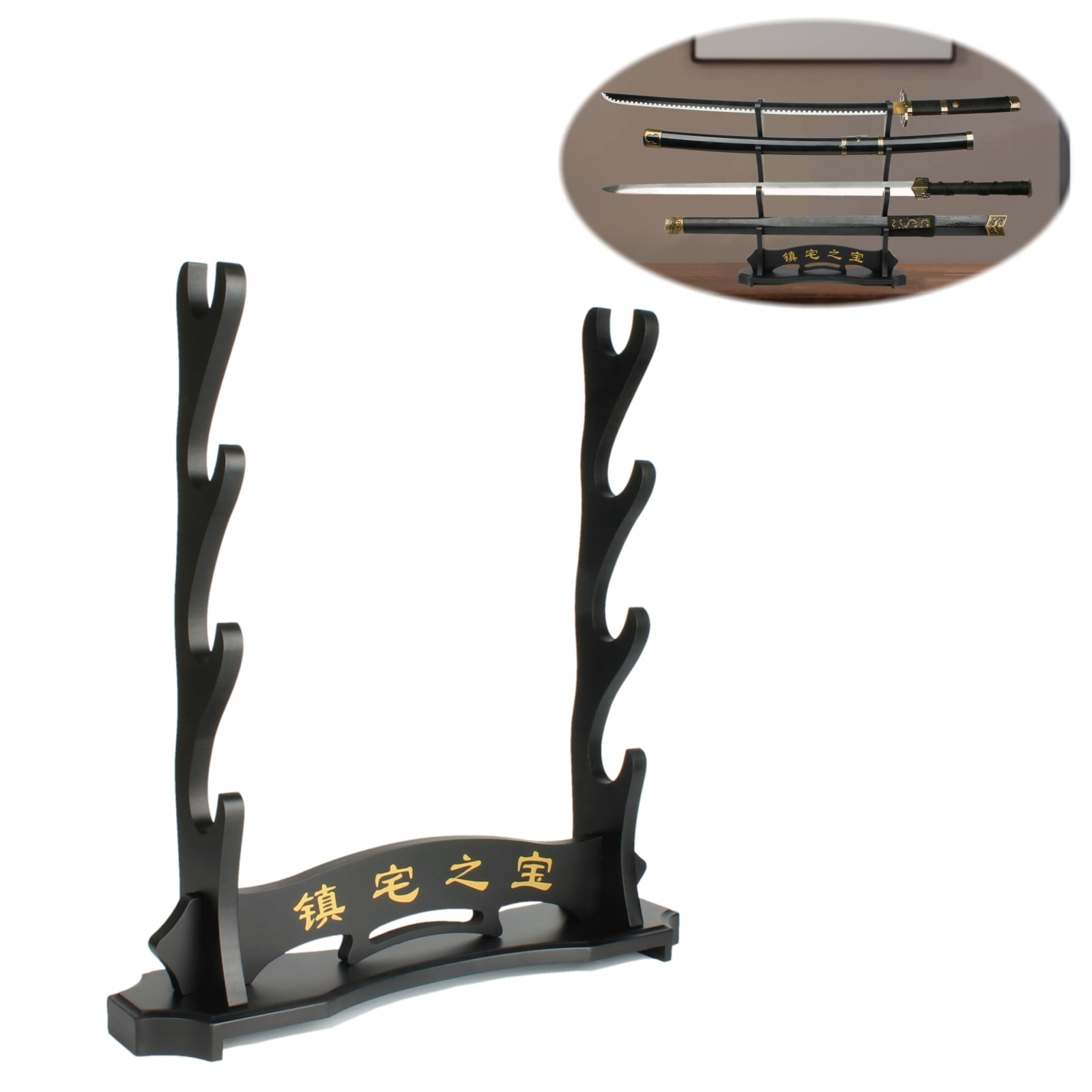 BiJun Sword Stand Katana Holder Stand, Samurai Sword Holder Desktop ...