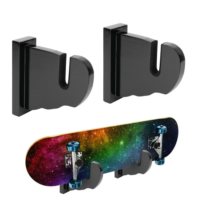 BiJun Wooden Skateboard Rack,Skateboard Wall Mount Display Rack(Black) - Walmart.com
