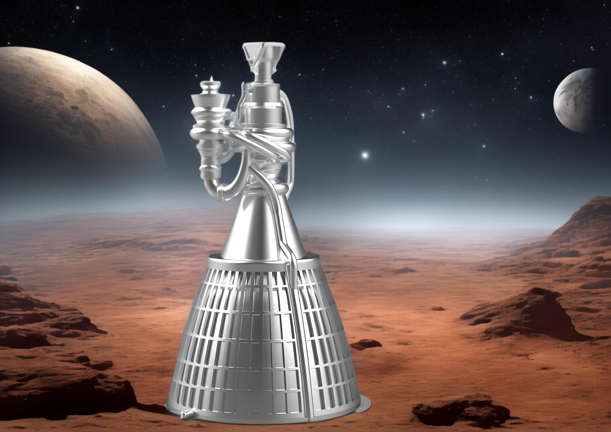 . BiKiBao Spacex Starship Engine Model Falon 9 Rocket Engine Metal ...