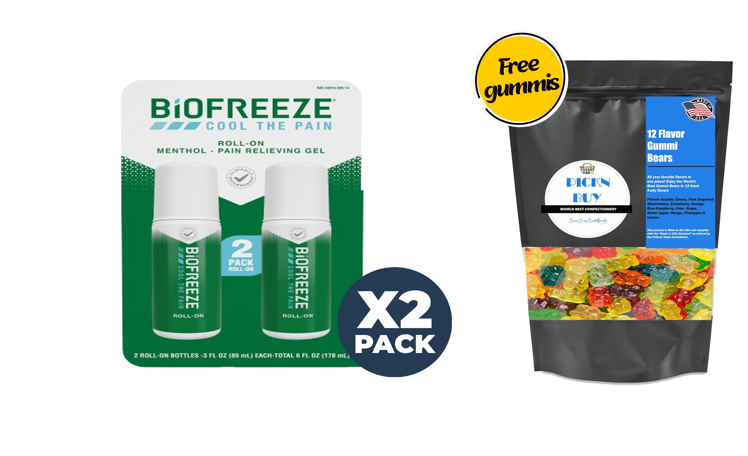 BiOFREEZE Cool the pain Menthol Pain Relief Roll-On, 3 fl. oz ...