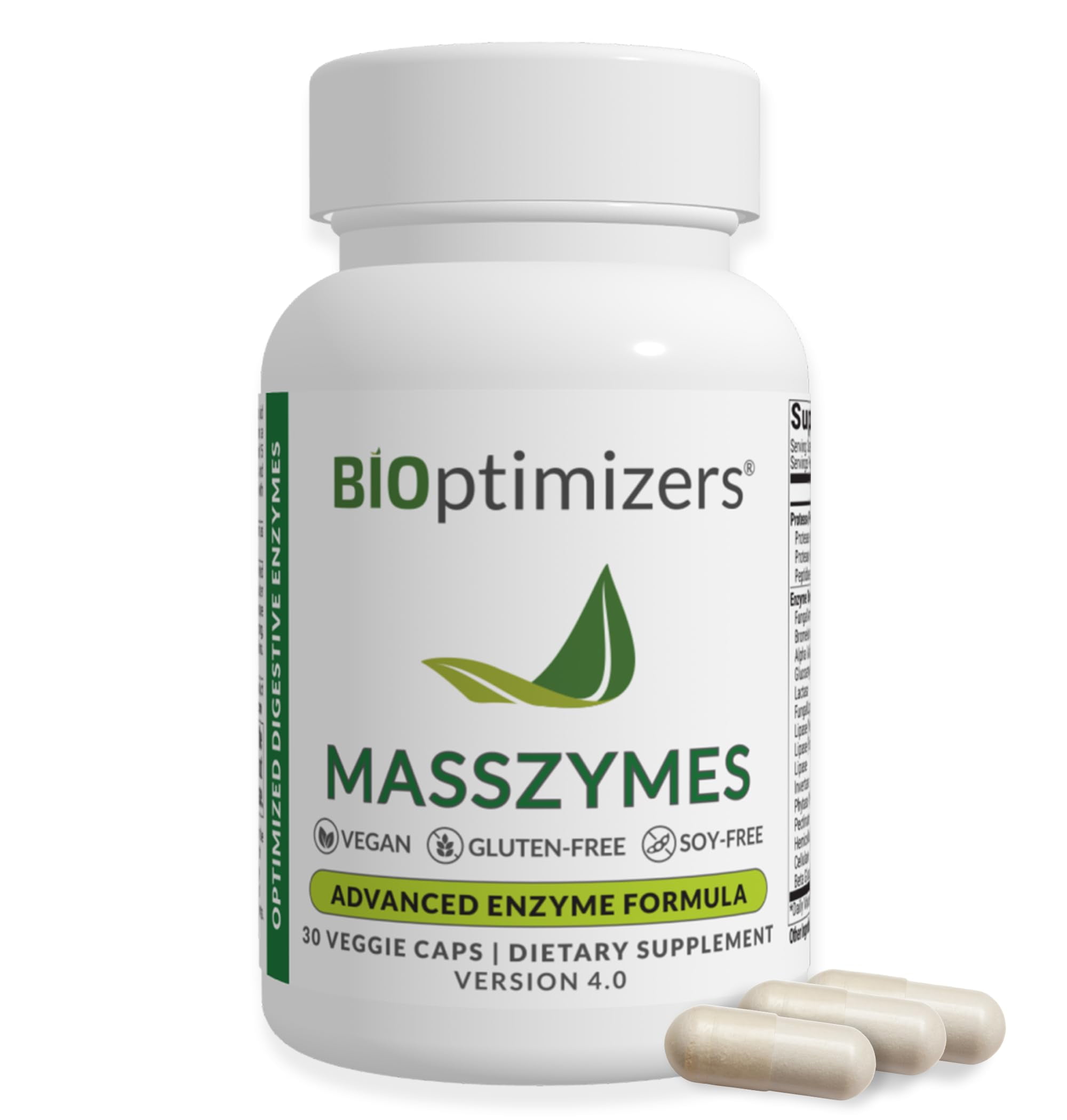 BiOptimizers MassZymes - Complete Digestive Enzymes Supplement for Gut ...