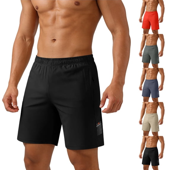 BiZtdJrK Army Green Men's Big and Tall Training Shorts Elastic Waist ...