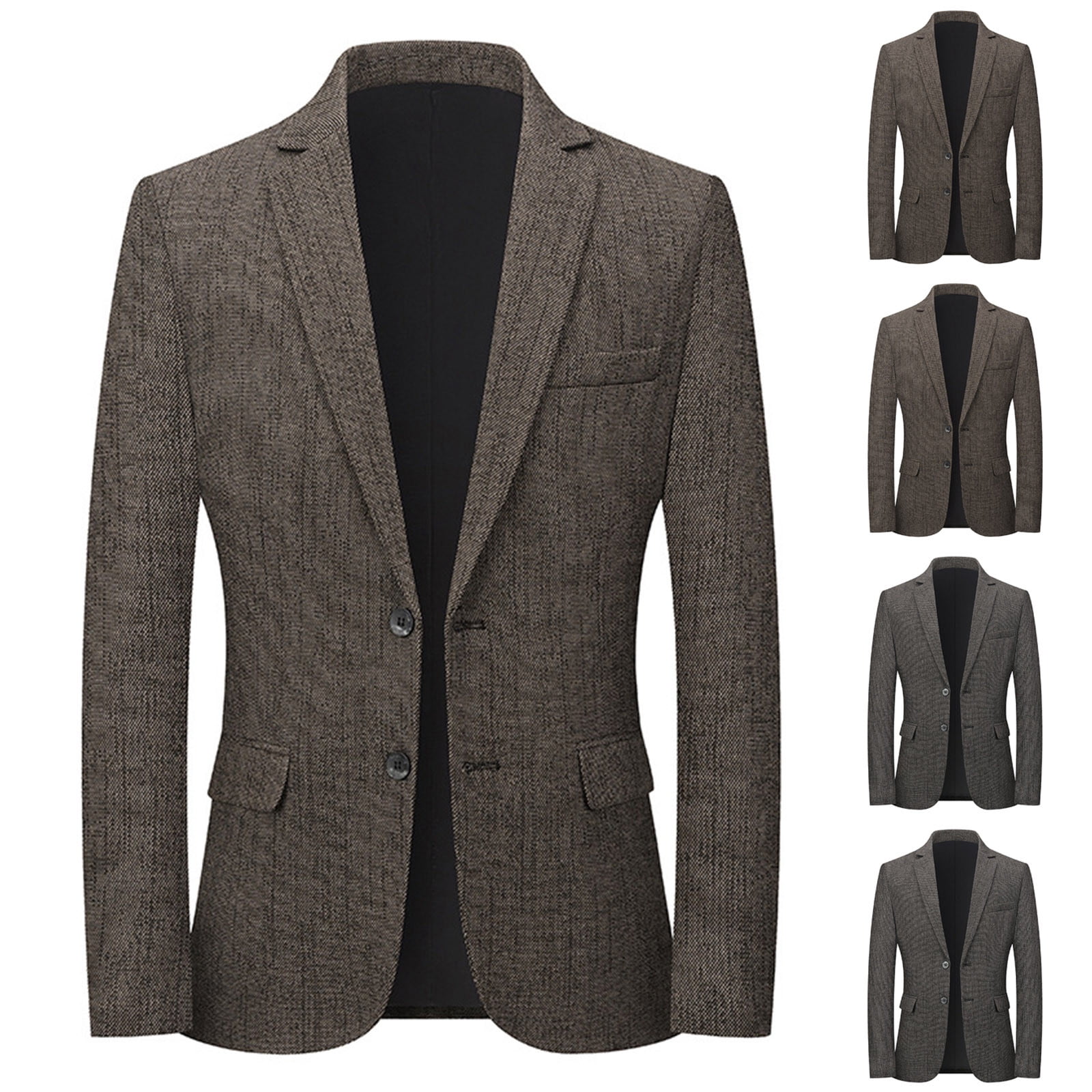 BiZtdJrK Big and Tall Dress Jacket For Men Notch Lapel 2 Buttons Slim ...