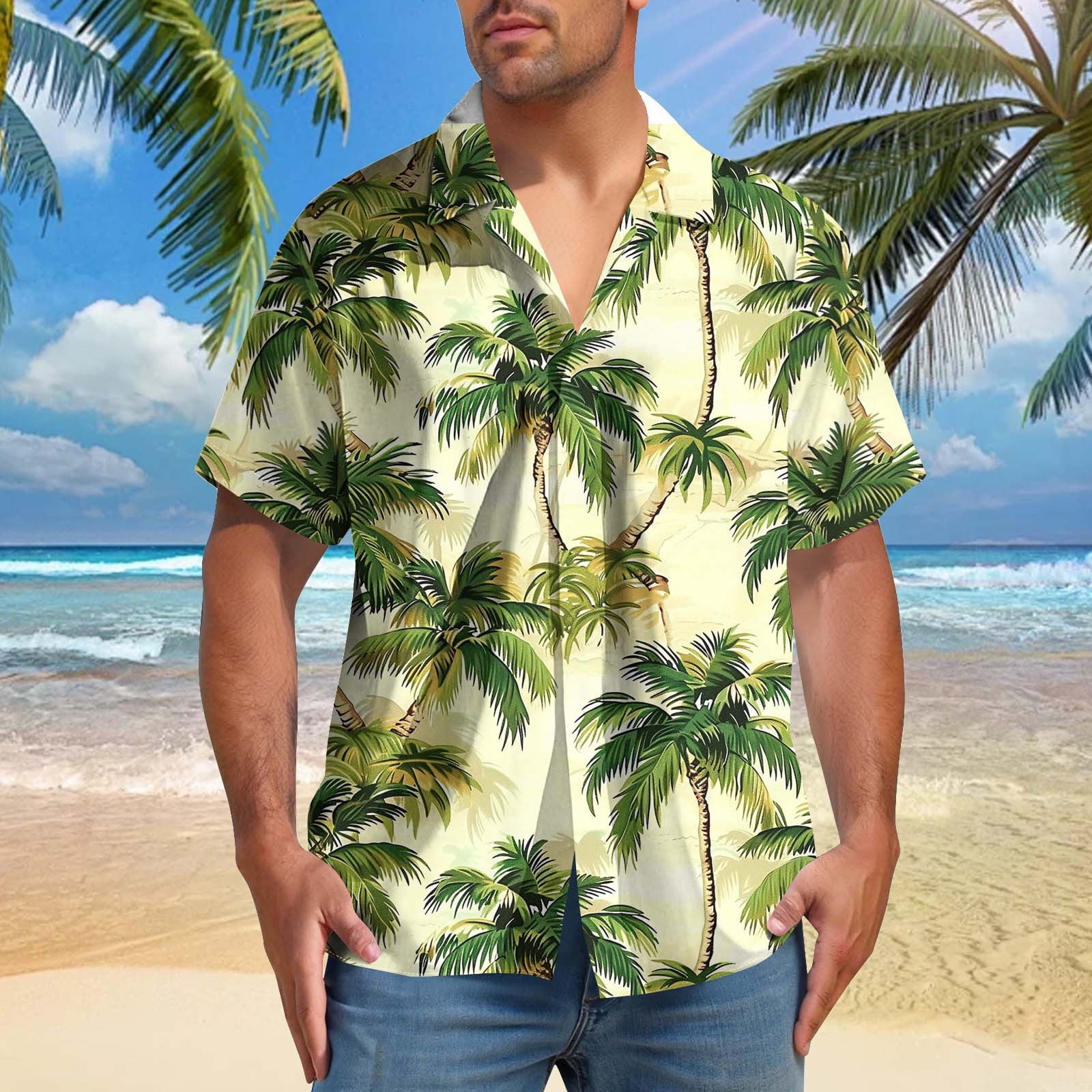 BiZtdJrK Big and Tall Summer Shirts for Men Loose Fit Short Sleeve ...