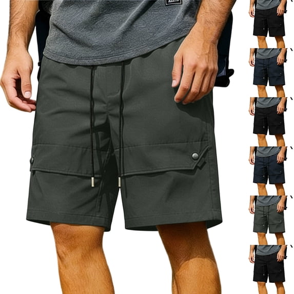 BiZtdJrK Blue Big and Tall Work Shorts for Men Relaxed Fit Camping ...