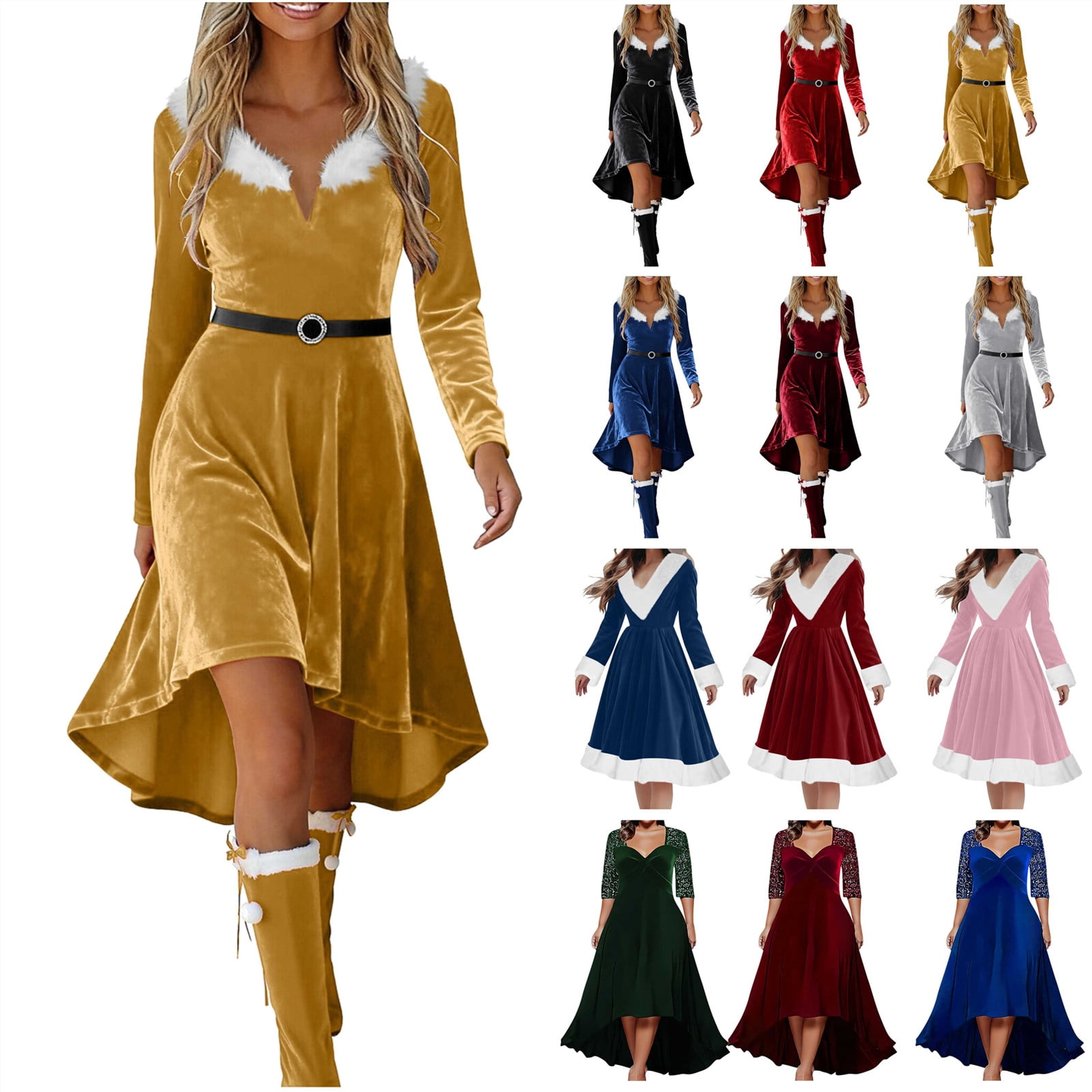 BiZtdJrK Christmas Dresses for Women Vintage Formal Cocktail Dress ...