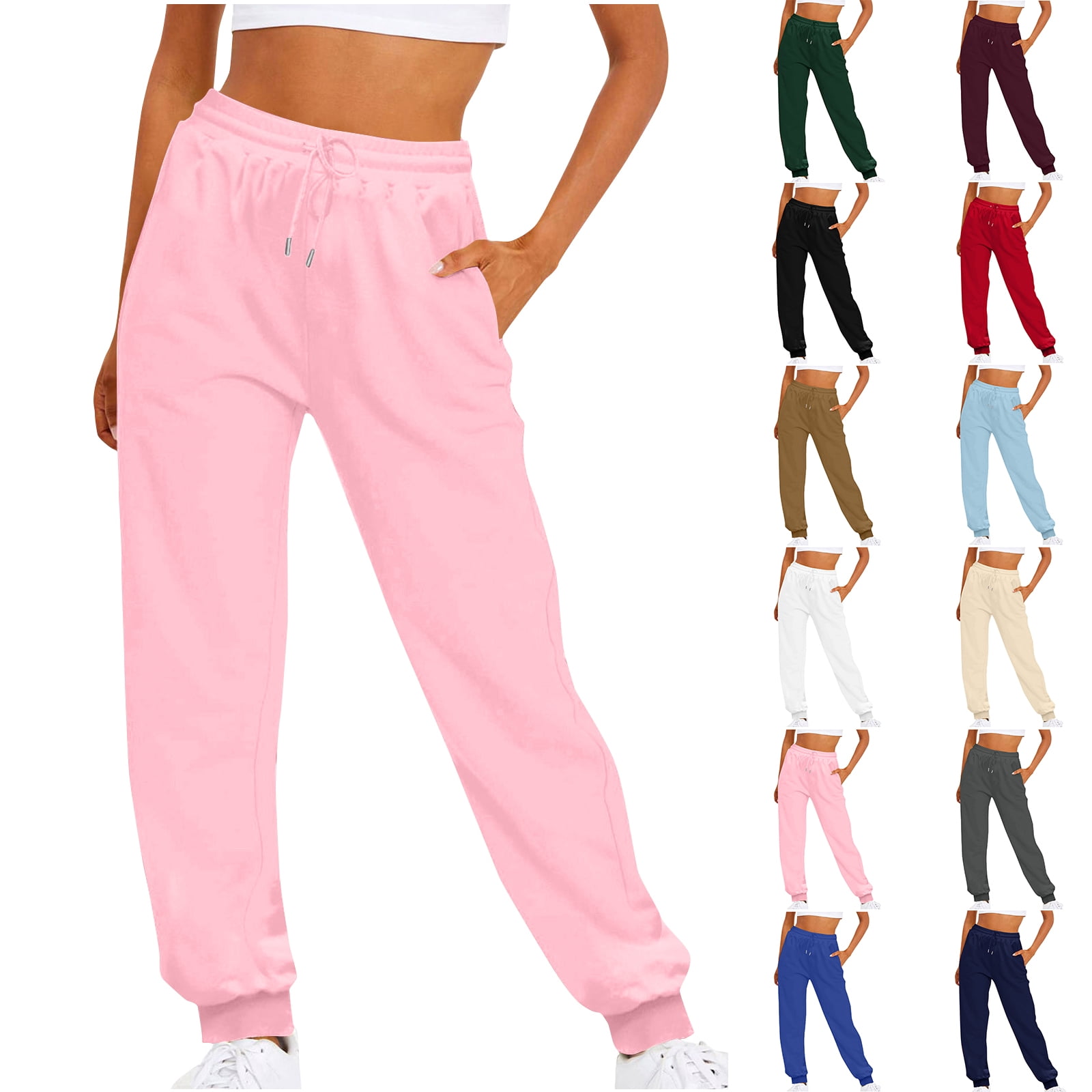 BiZtdJrK Drawstring Sweatpants for Women Joggers Cinch Bottom Pants ...