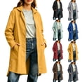 BiZtdJrK Hooded Rain Coats for Women High Low Long Sleeve Knee Length ...
