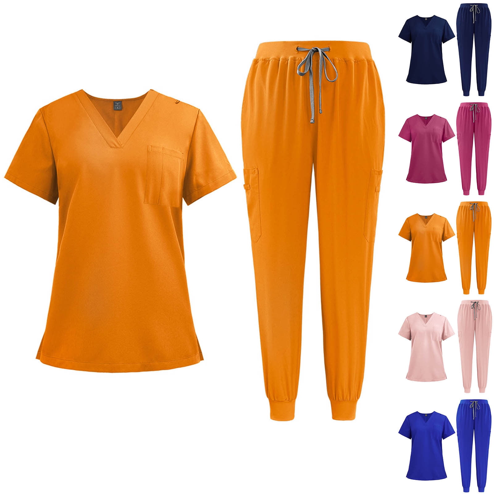 BiZtdJrK Jogger Scrub Sets for Woman Quick Dry Athletic Nursing Uniform ...