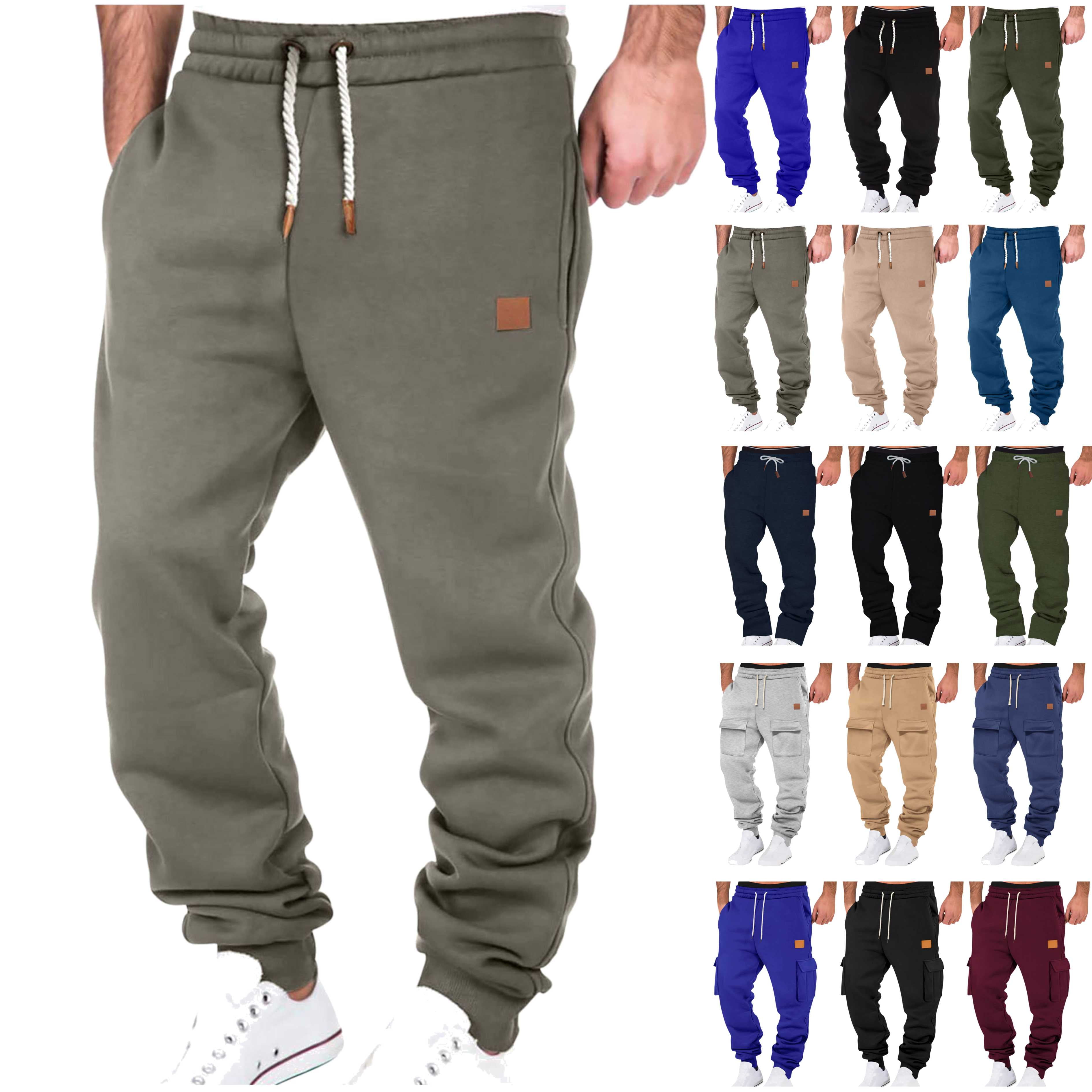 BiZtdJrK Joggers Pants for Men Casual Drawstring Elastic Waist Sports Sweatpants Baggy Cinch ...
