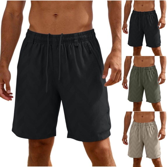 BiZtdJrK Khaki Men Solid Cargo Shorts Plus Size Drawstring Elastic ...