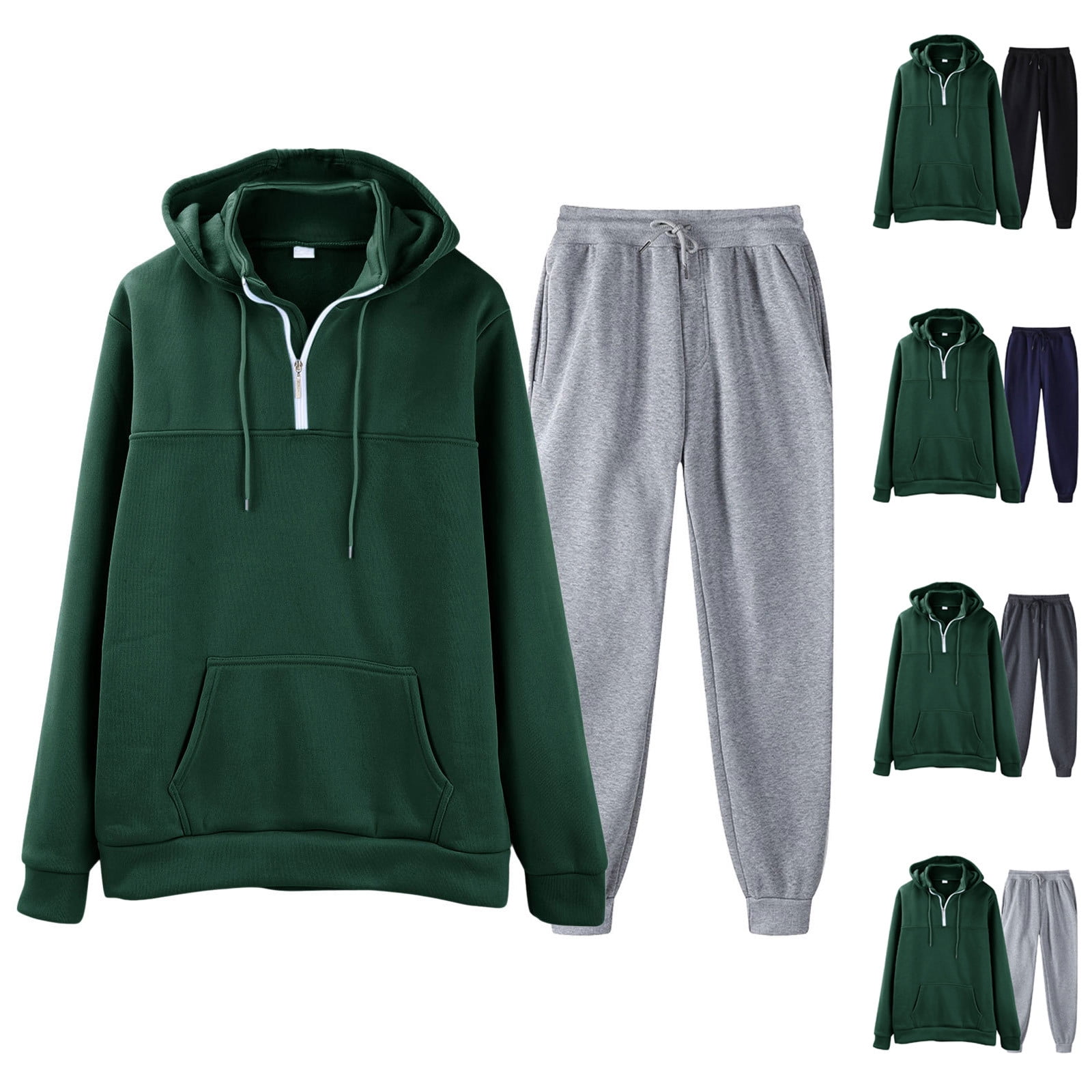 BiZtdJrK Lightning Sales Today 2 Piece Sets for Men 1/4 Zip Turtleneck ...