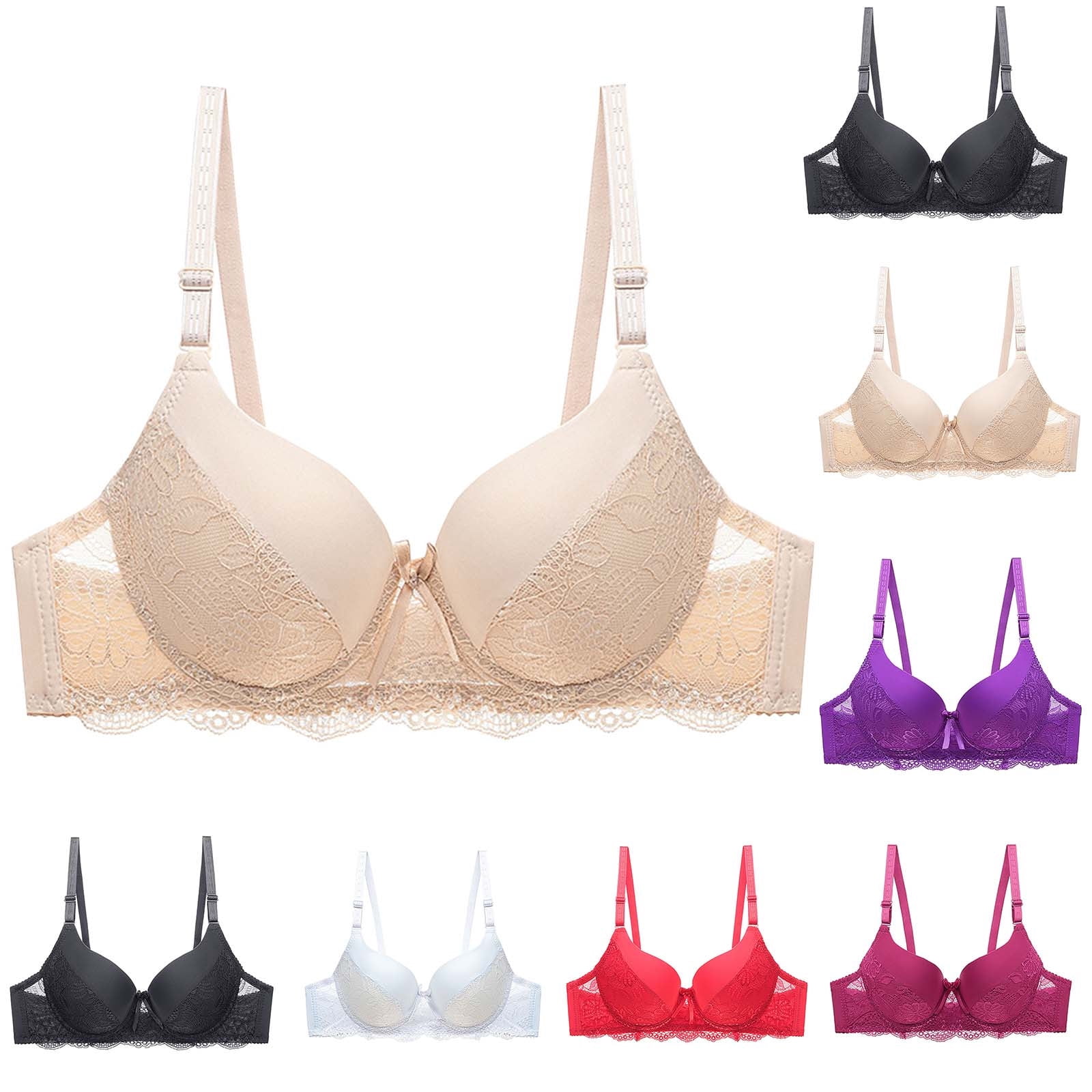 BiZtdJrK Lightning Prime Sales, Bralettes for Women Solid Color Lace ...