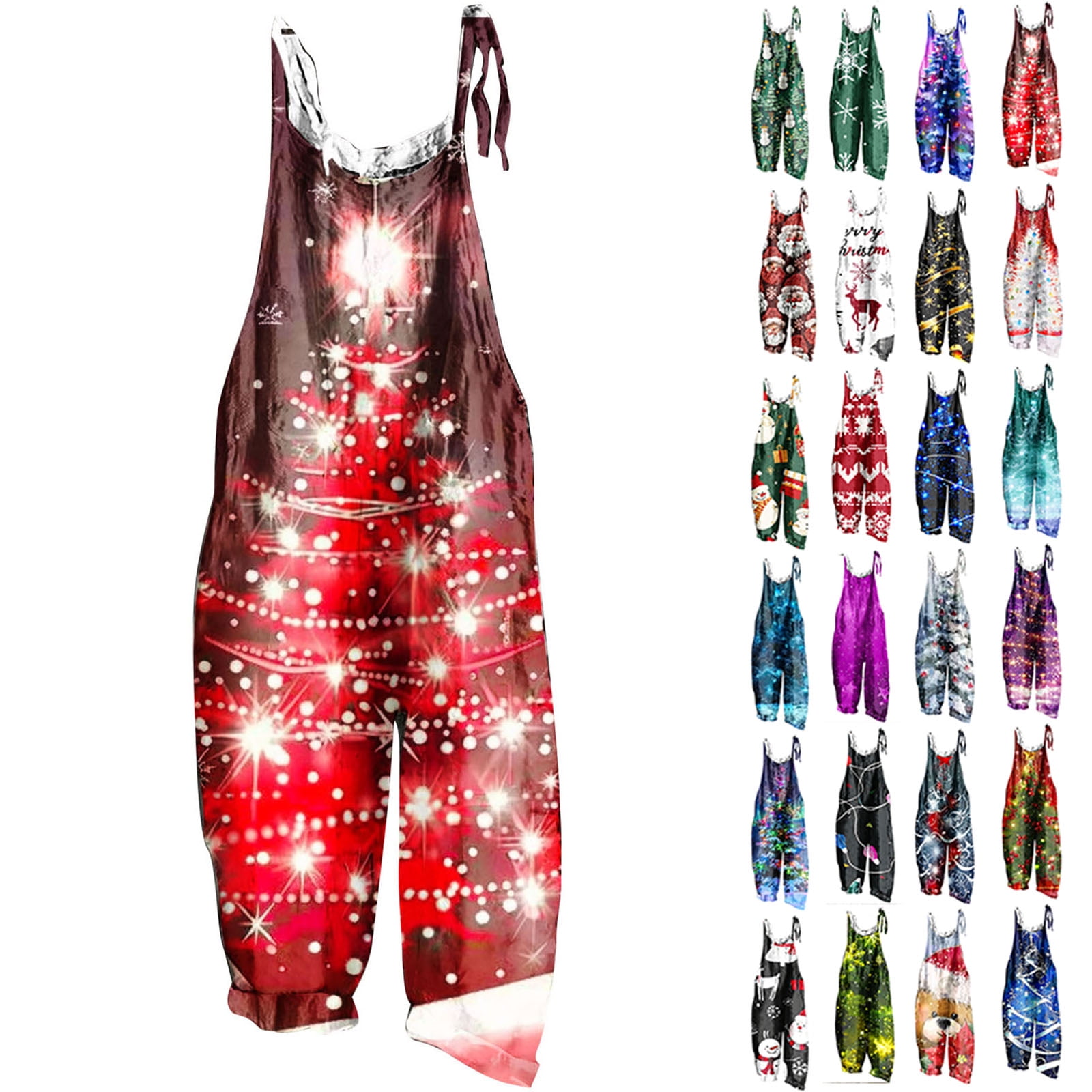 BiZtdJrK Lightning Prime Today Christmas Party Overalls for Women Cute ...
