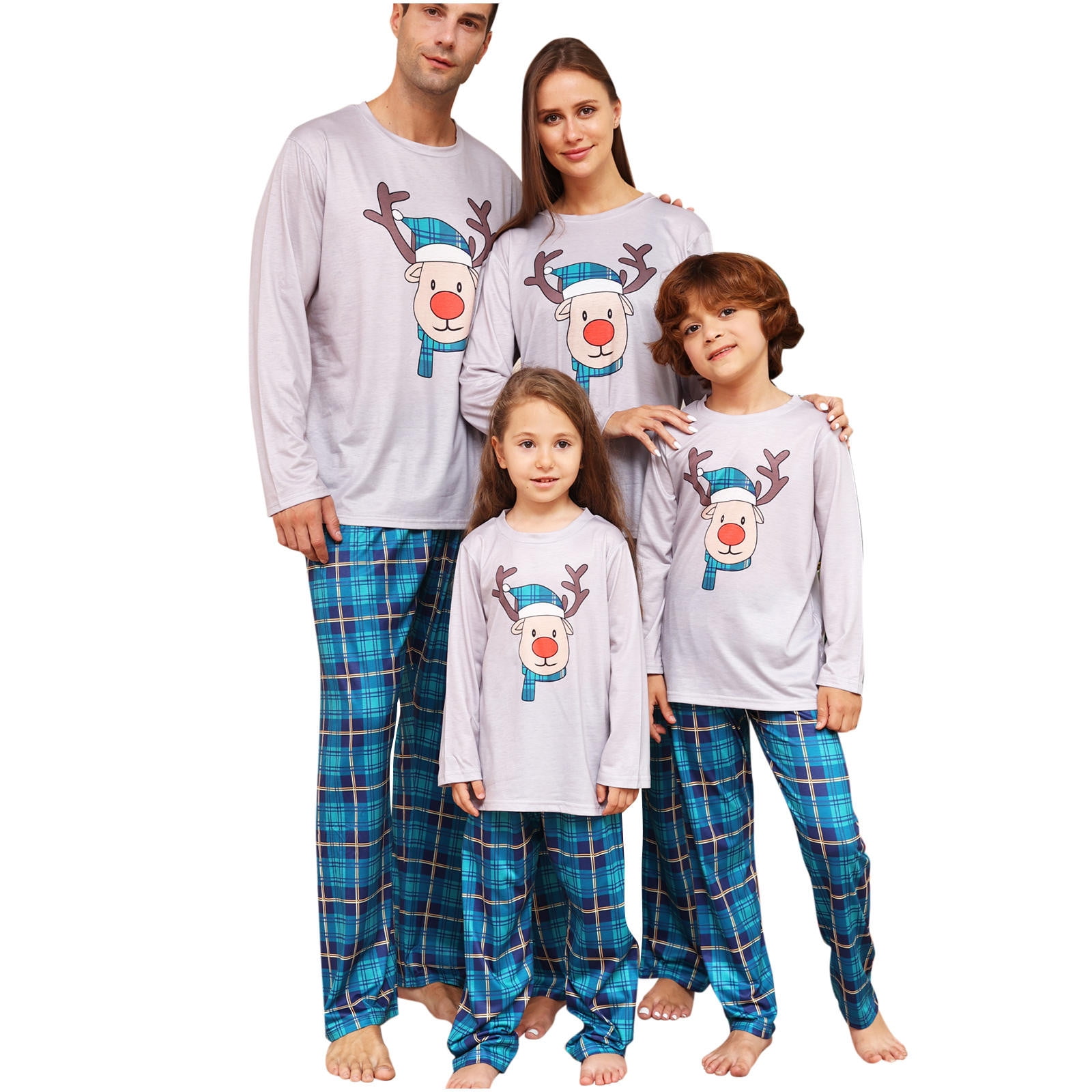 BiZtdJrK Matching Christmas Pajamas for Kids, Fashion Printed Long ...