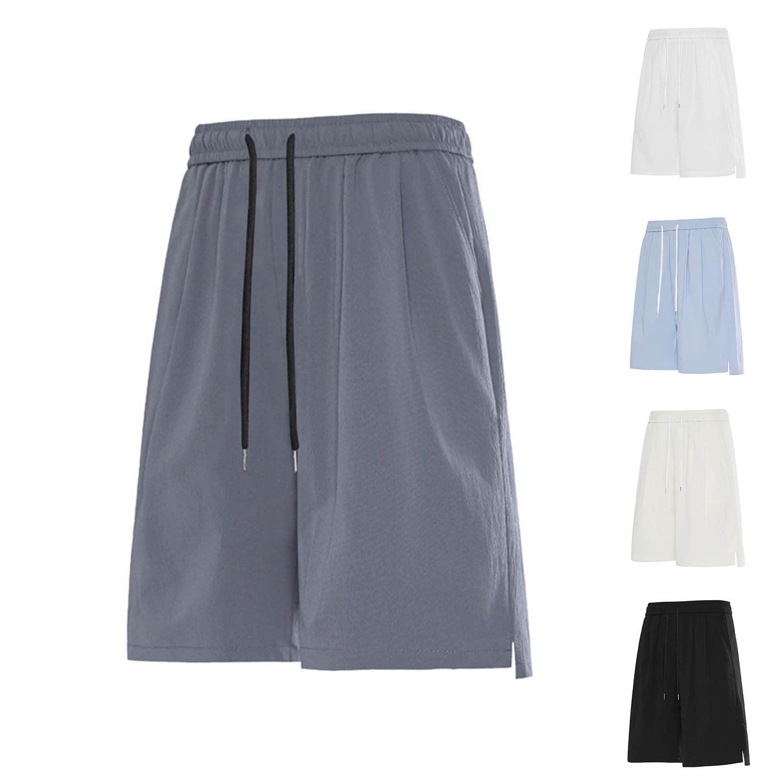 BiZtdJrK Men's Baggy Summer Shorts Knee Length Drawstring Elastic ...