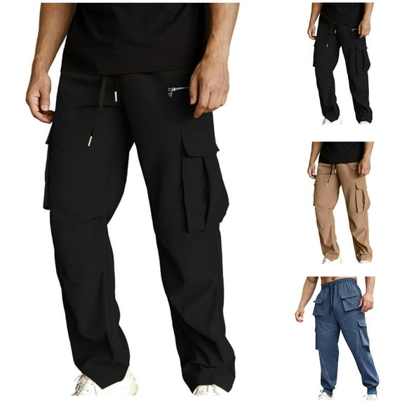 BiZtdJrK Men's Casual Cargo Pants Workout Joggers Stretch Sweatpants ...