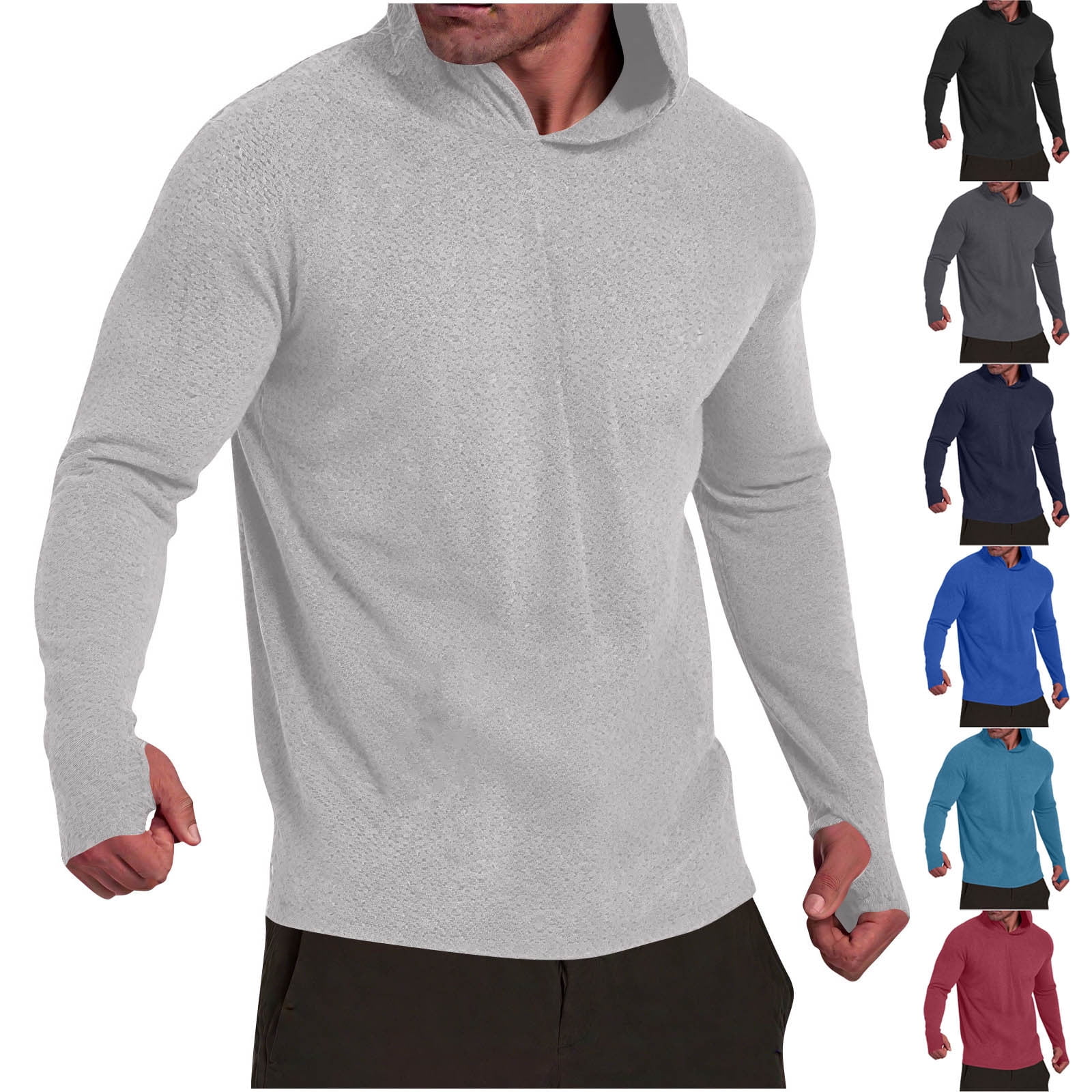 BiZtdJrK Mens Light Sun Sweatshirts Rash Guard Long Sleeve UV ...