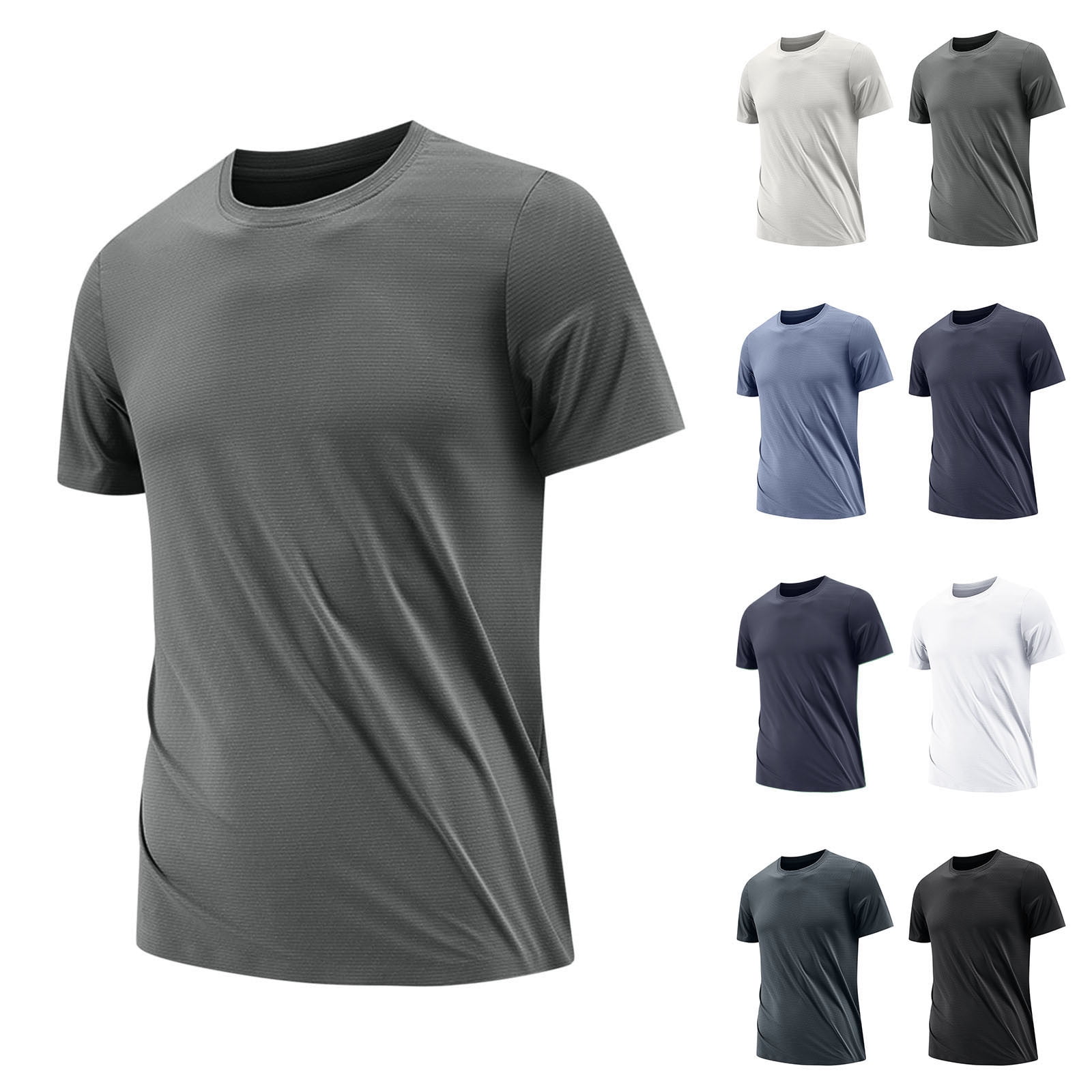 BiZtdJrK Mens Running T Shirts Short Sleeve Quick Dry Athletic T Shirt ...