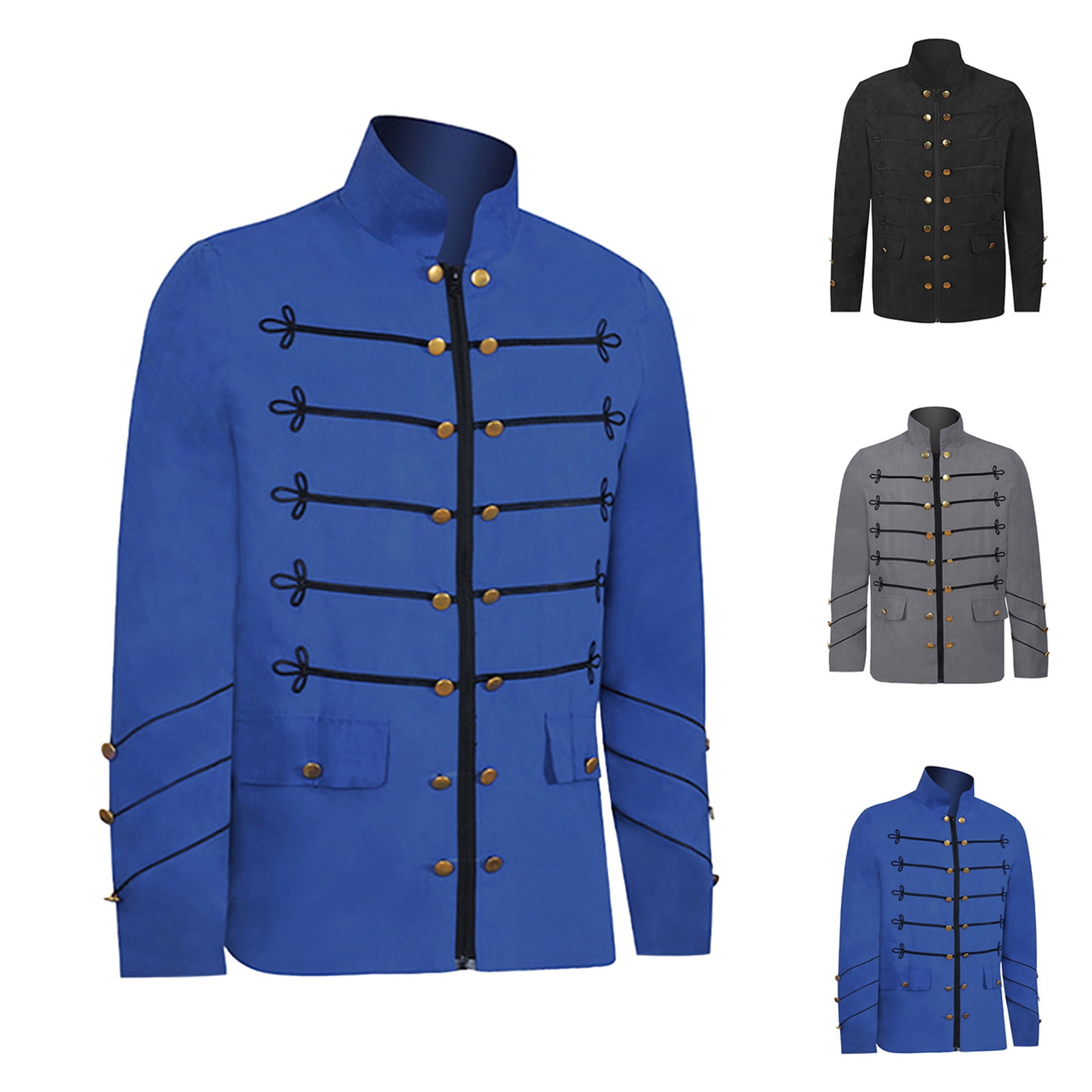 BiZtdJrK Mens Steampunk Pirate Jackets Halloween Cosplay Costume ...