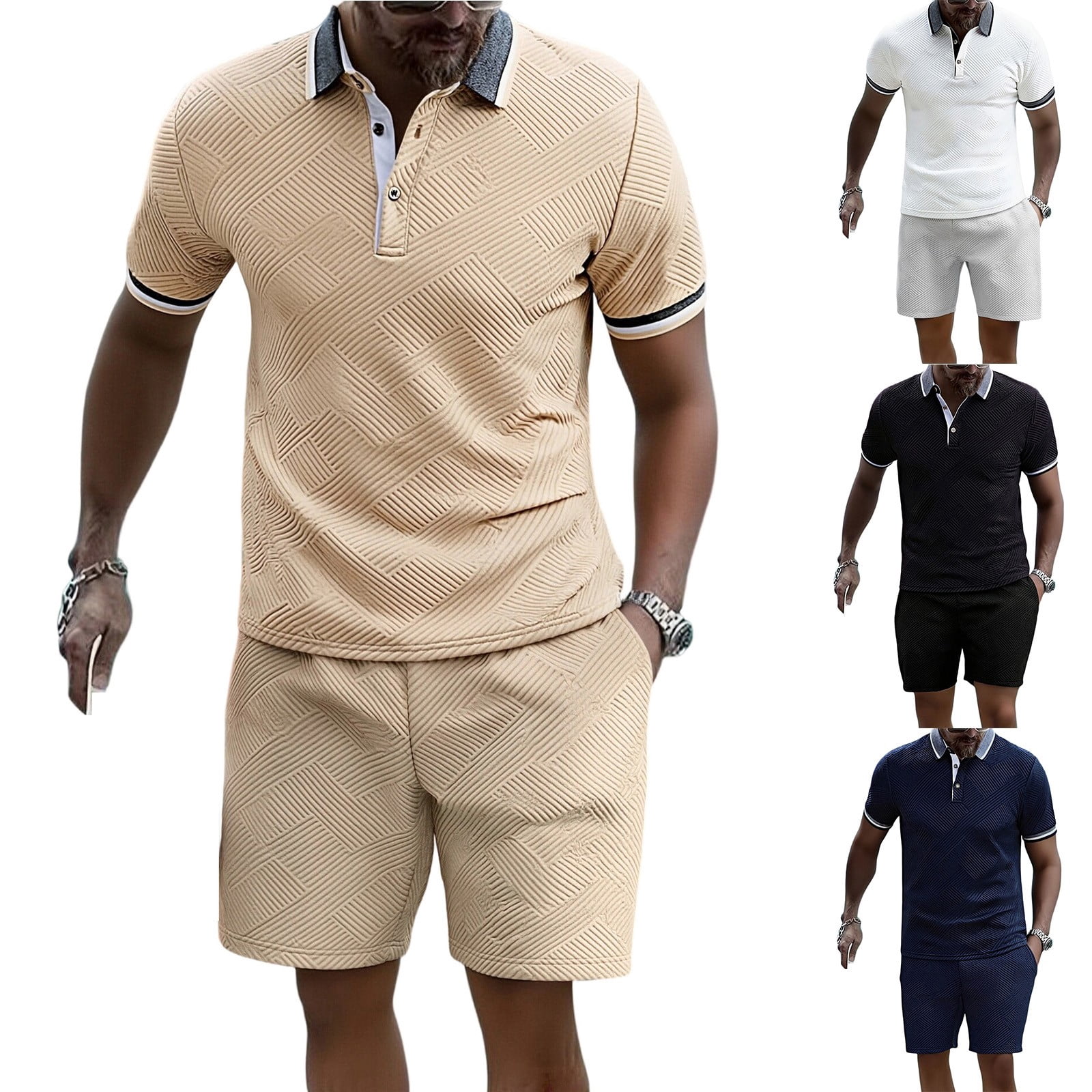 BiZtdJrK Mens Summer Beach Outfits Short Sleeve Golf Polos Shirts and ...
