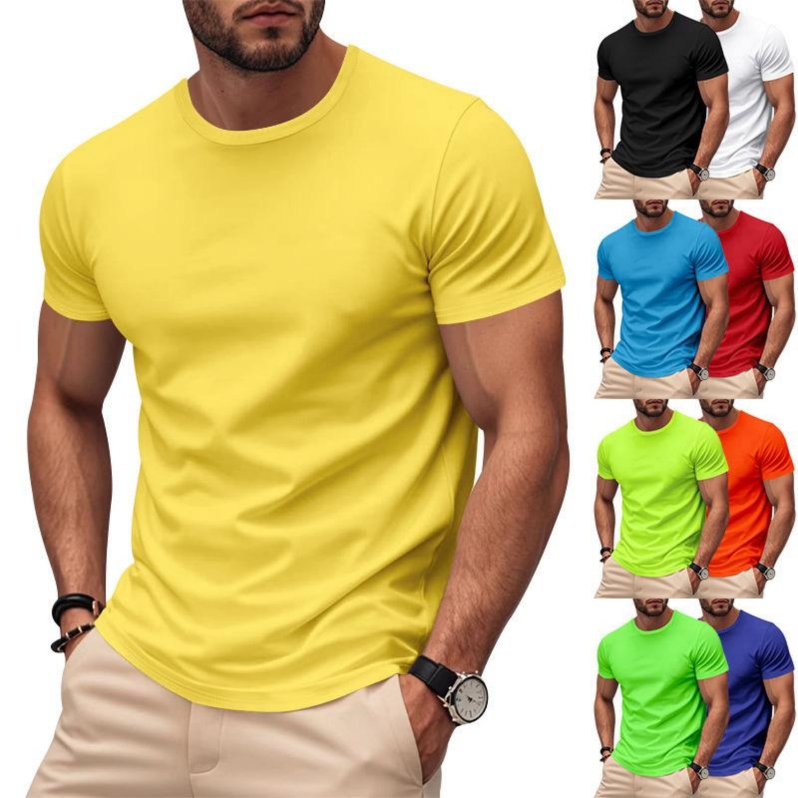 BiZtdJrK Mesh Workout Shirts for Men Casual Quick Dry Athletic Short ...