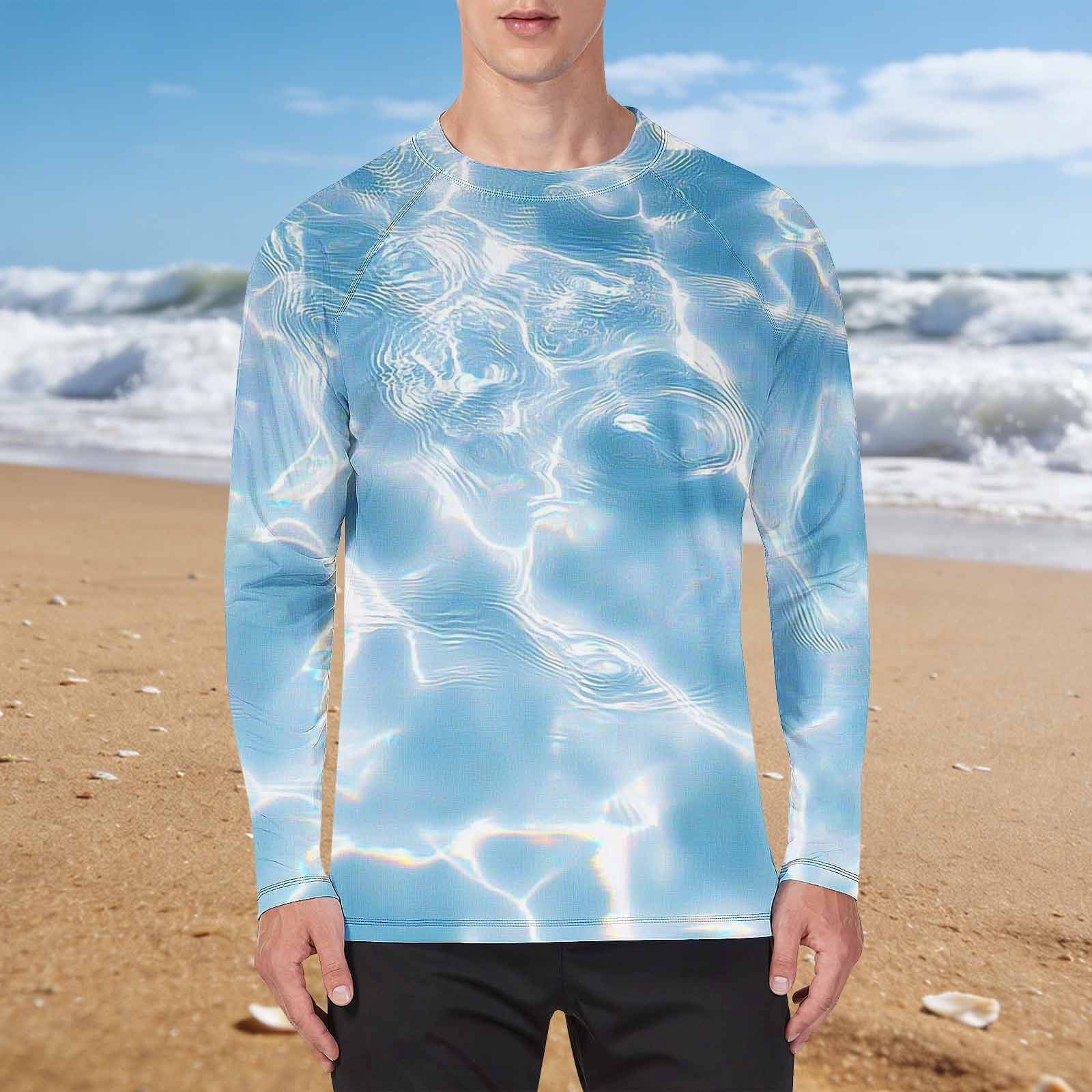 BiZtdJrK Multicolor Men's Fashion Sun Shirts Tie Dye Print Long Sleeve ...