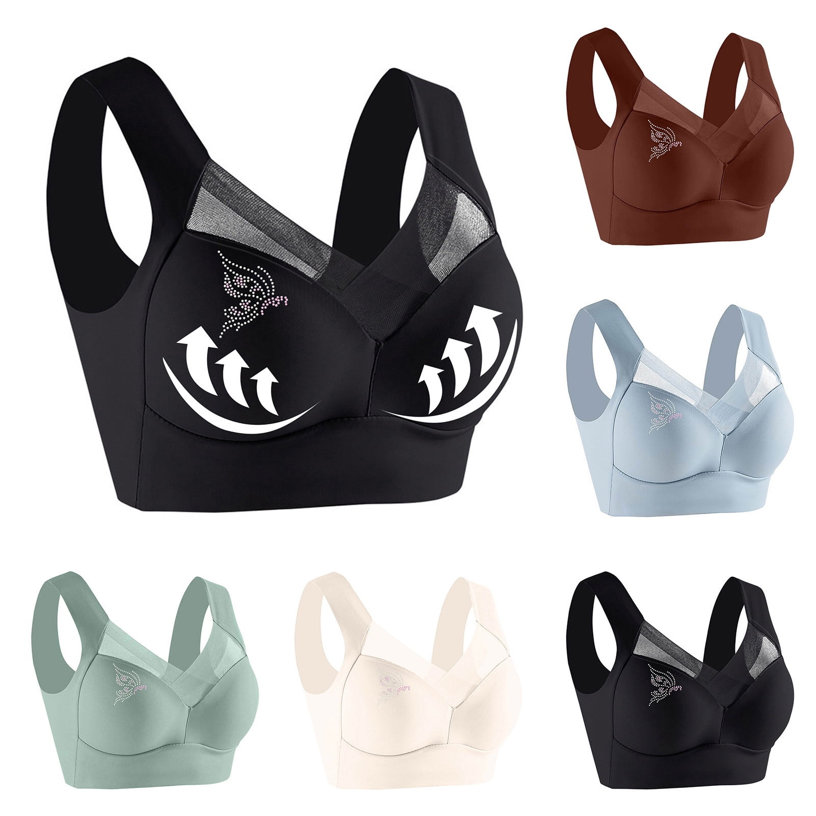 BiZtdJrK Plus Size Bra for Women Seamless Support Sport Bralette ...