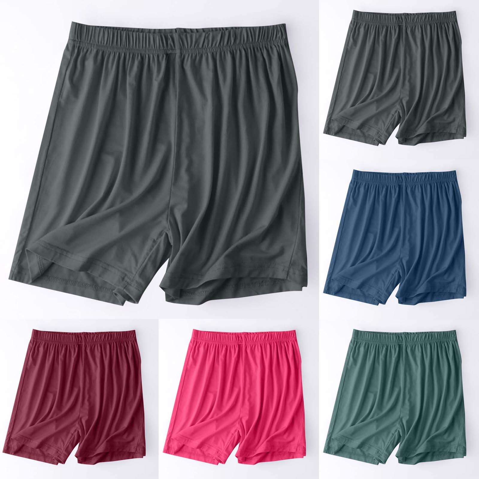 BiZtdJrK Plus Size Modal Shorts for Women Elastic Waist Solid Loose ...