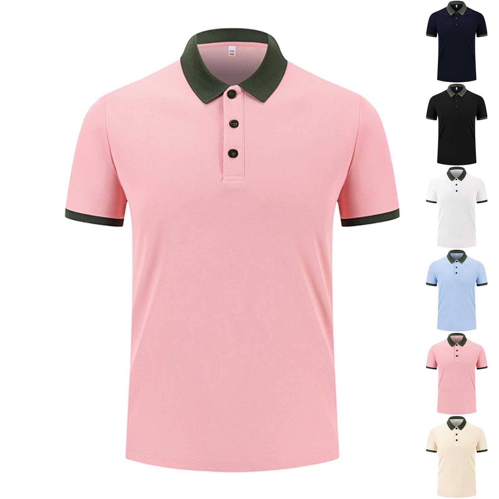 BiZtdJrK Polos Shirts for Men Big and Tall Short Sleeve Tops Summer ...