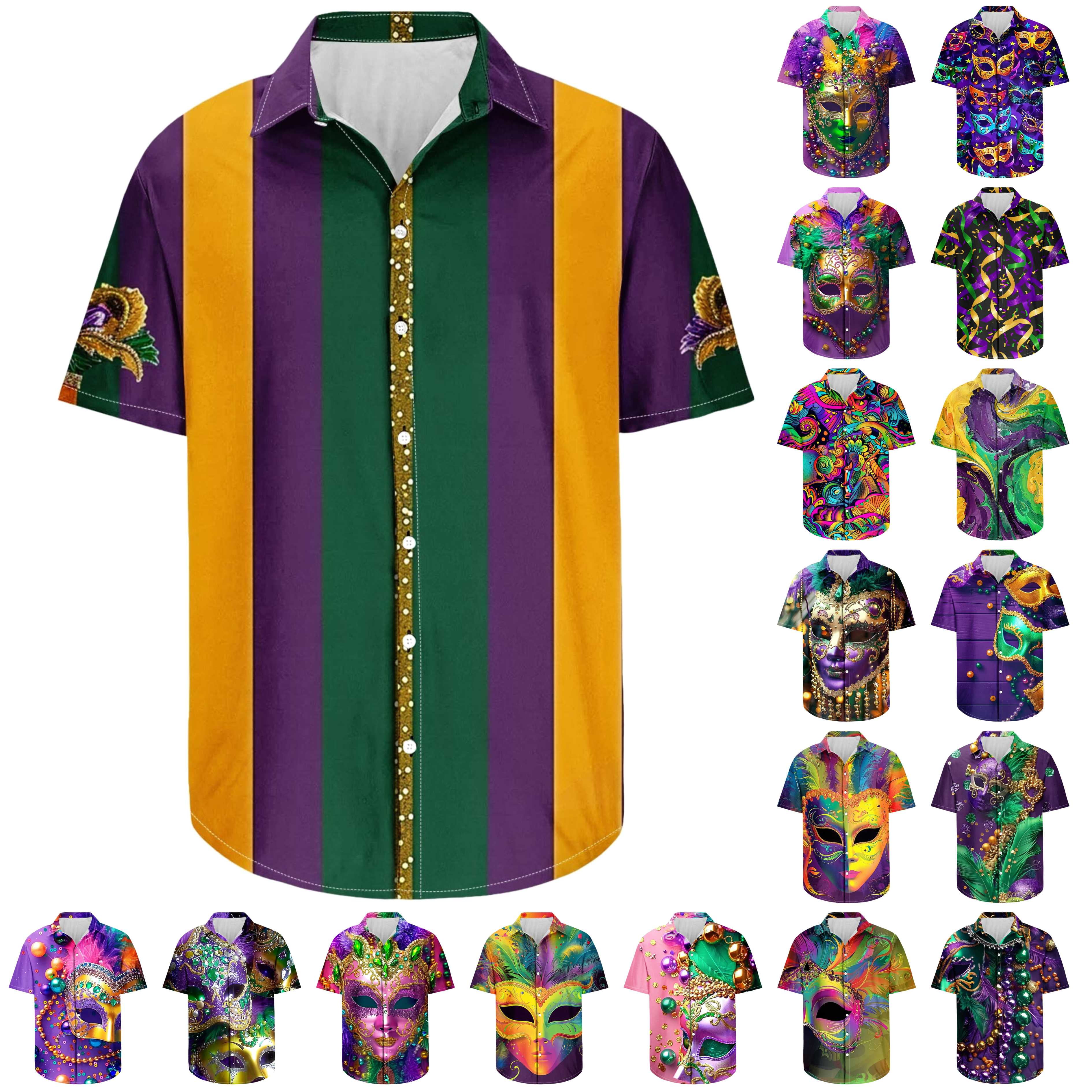 BiZtdJrK Prime Today Mardi Gras T Shirts for Men, Fashion Graphic ...