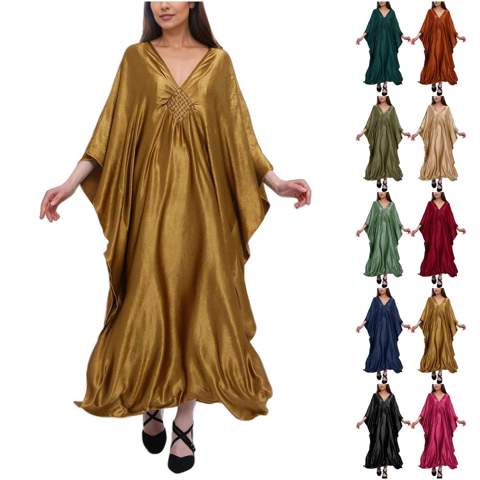 BiZtdJrK Silk Robes for Women Batwing Sleeve Beach Summer Swimsuit ...