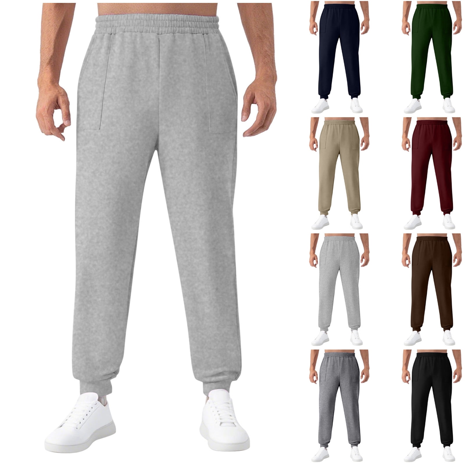 BiZtdJrK Sweatpants for Men Fall Fashion Workout Gym Joggers Pants ...