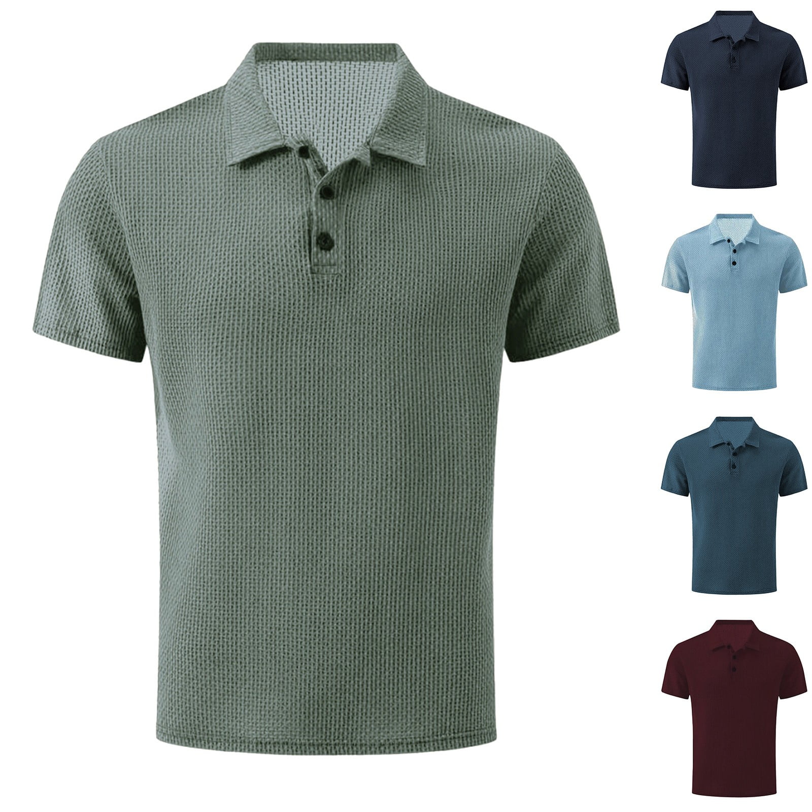 BiZtdJrK Weekly Sales, Polos Shirts for Men Solid Casual Short Sleeve ...