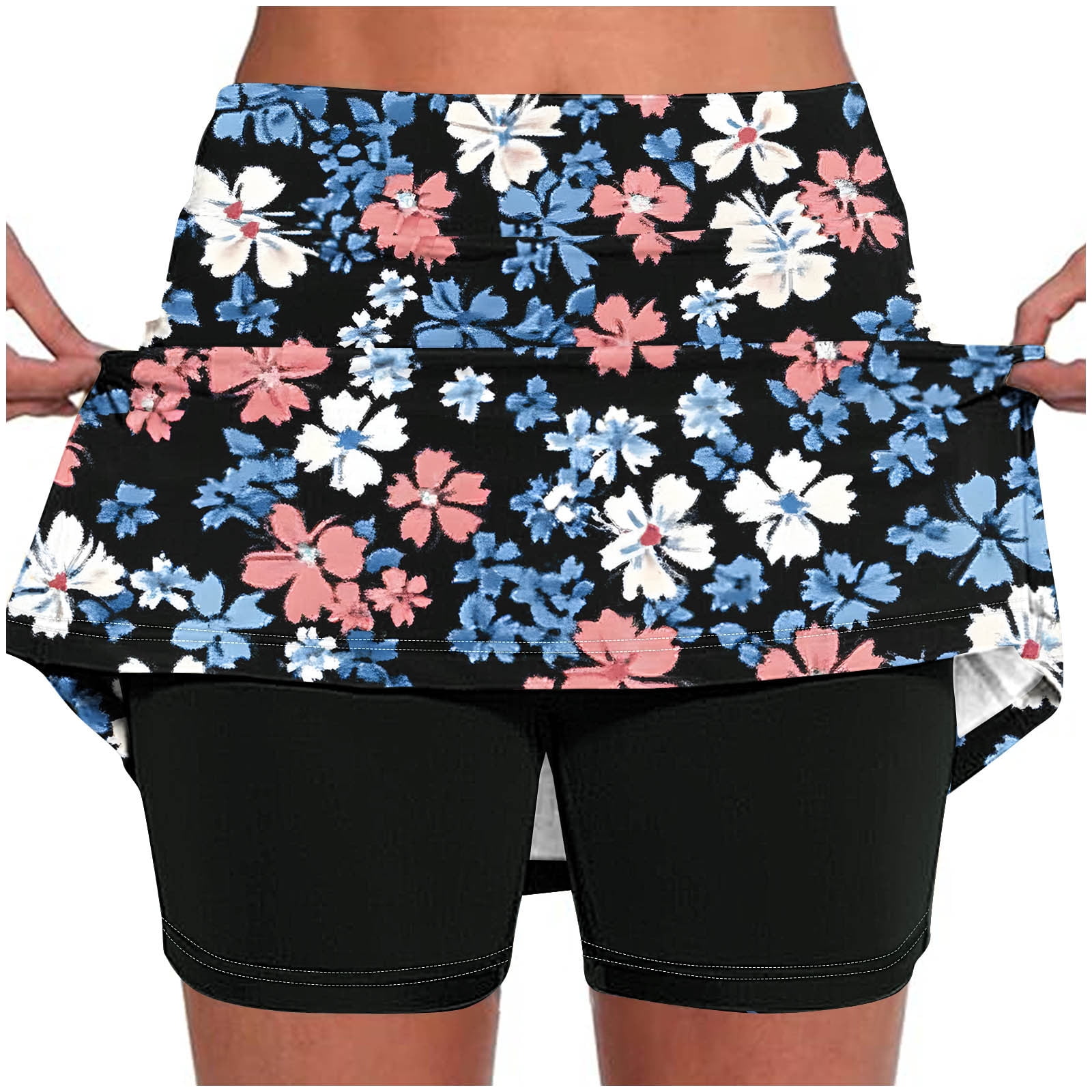 BiZtdJrK Women Fashion Skorts USA Flag Print Athletic Skort July 4th ...