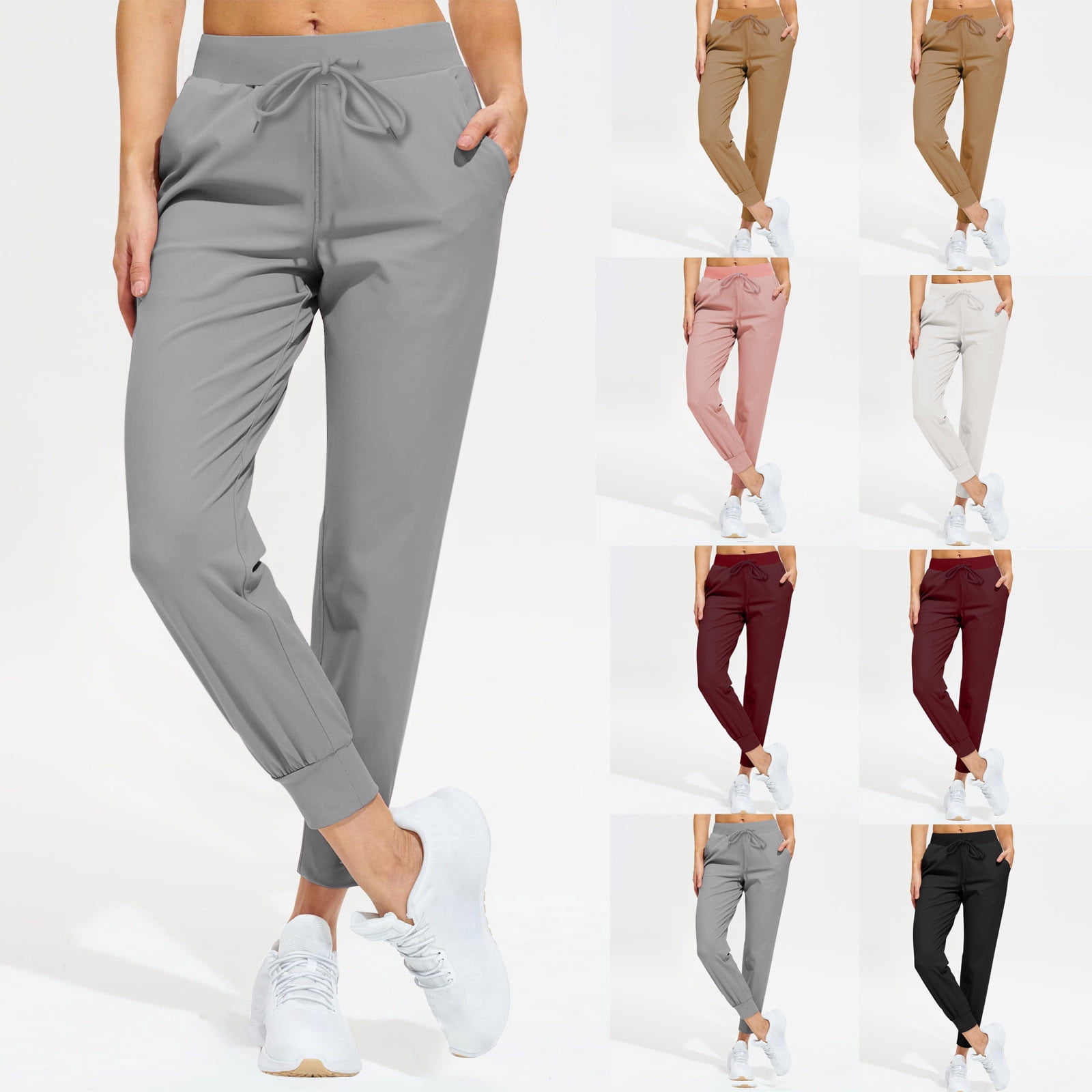 BiZtdJrK Women's Casual Sweatpants Soft Comfy Drawstring Jogger ...