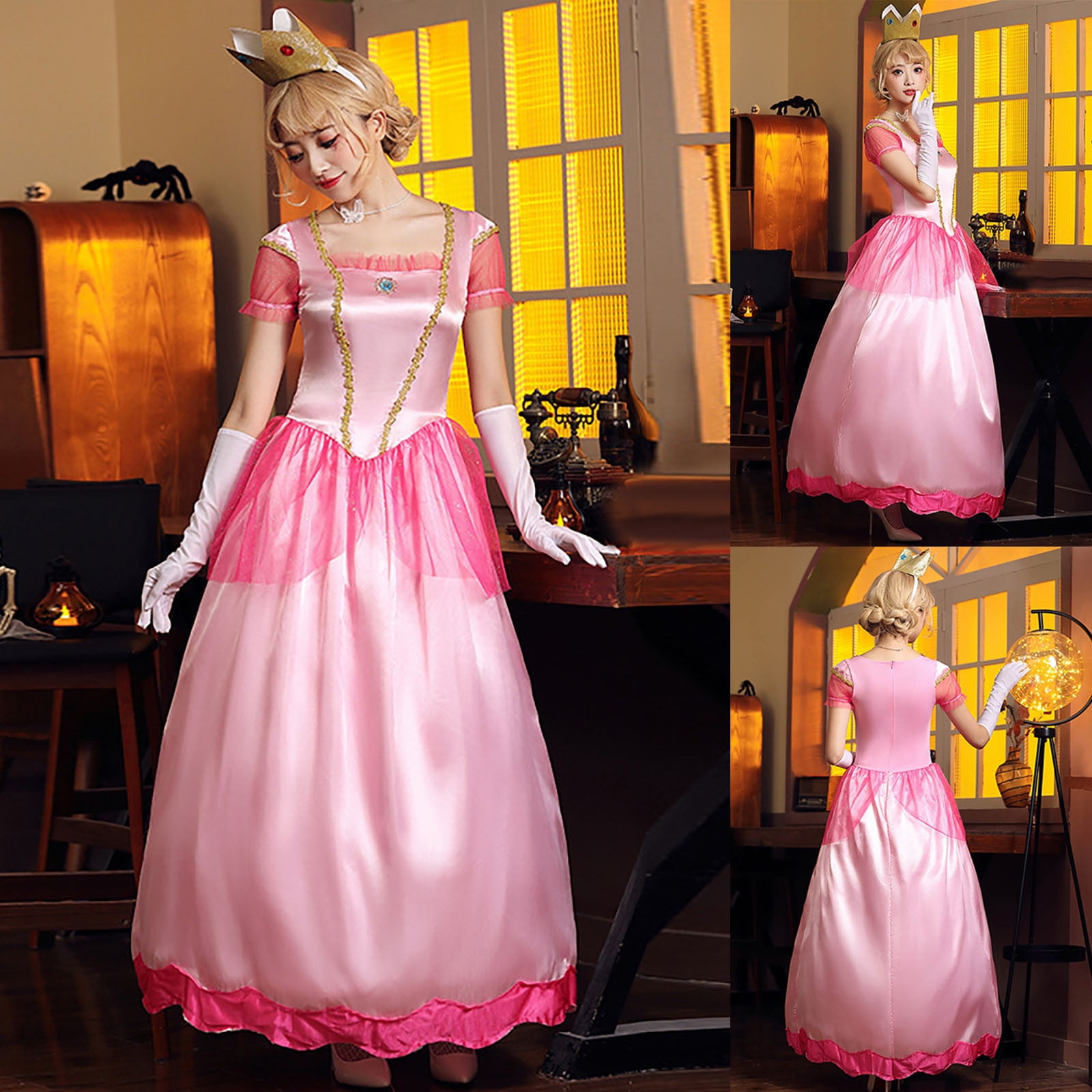 BiZtdJrK Women's Halloween Costume Short Sleeve Princess Cosplay Dress ...