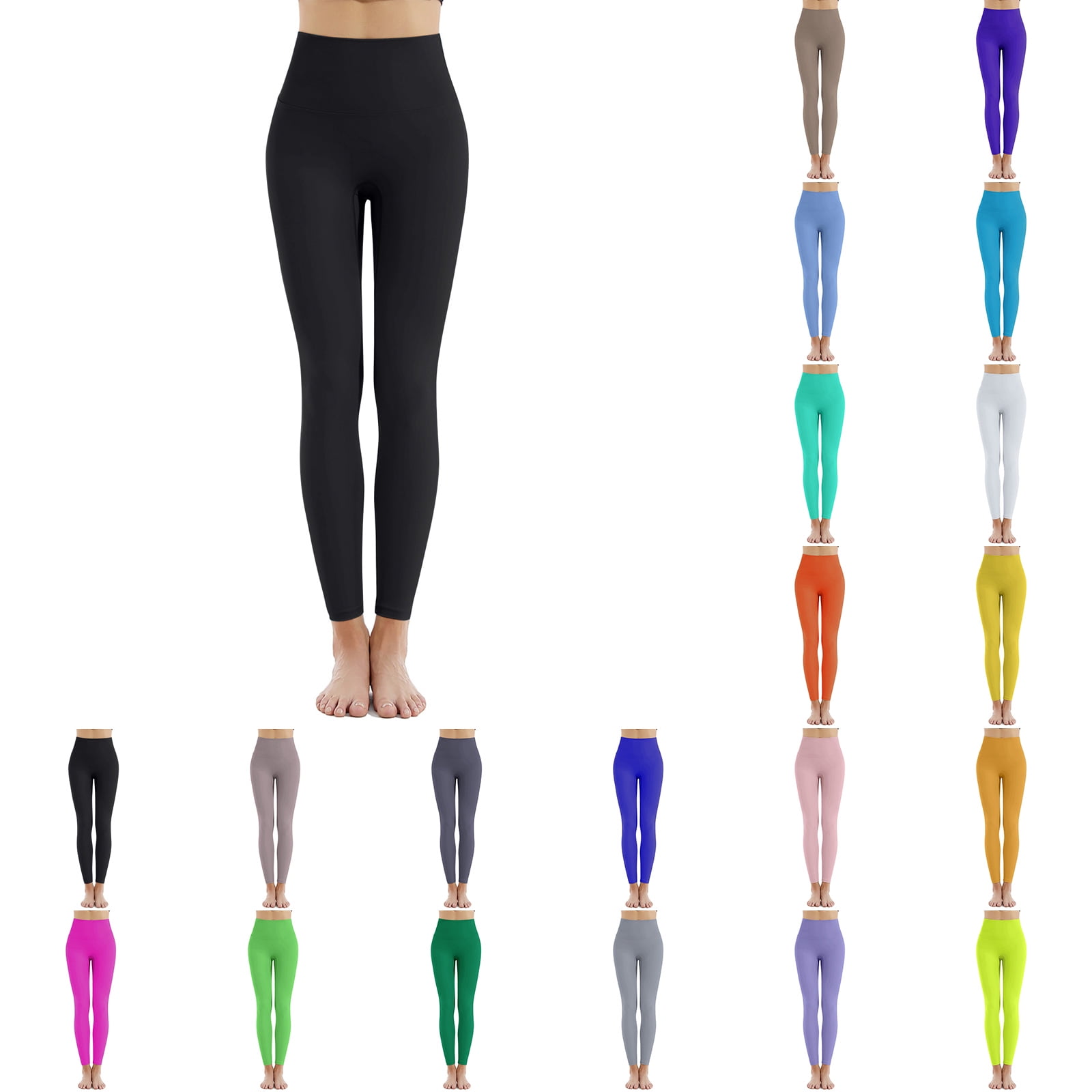 BiZtdJrK Womens High Waisted Soft Tummy Control Yoga Pants Workout ...