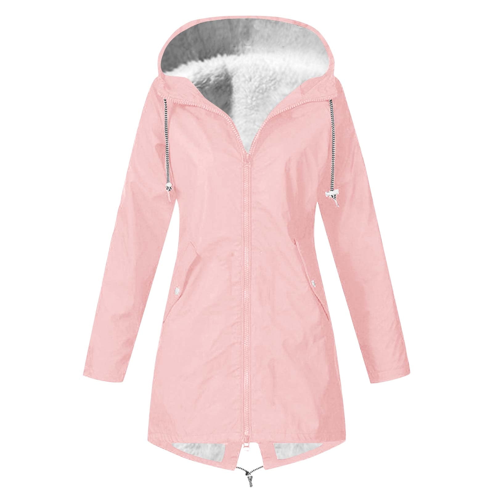 BiZtdJrK Womens Rain Jacket Warm Fleece Lined Winter Coats Outdoor ...