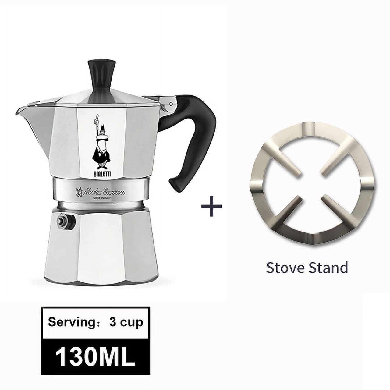 Bialetti Aluminum Coffee Moka Pot Espresso Percolator Stove Coffee ...