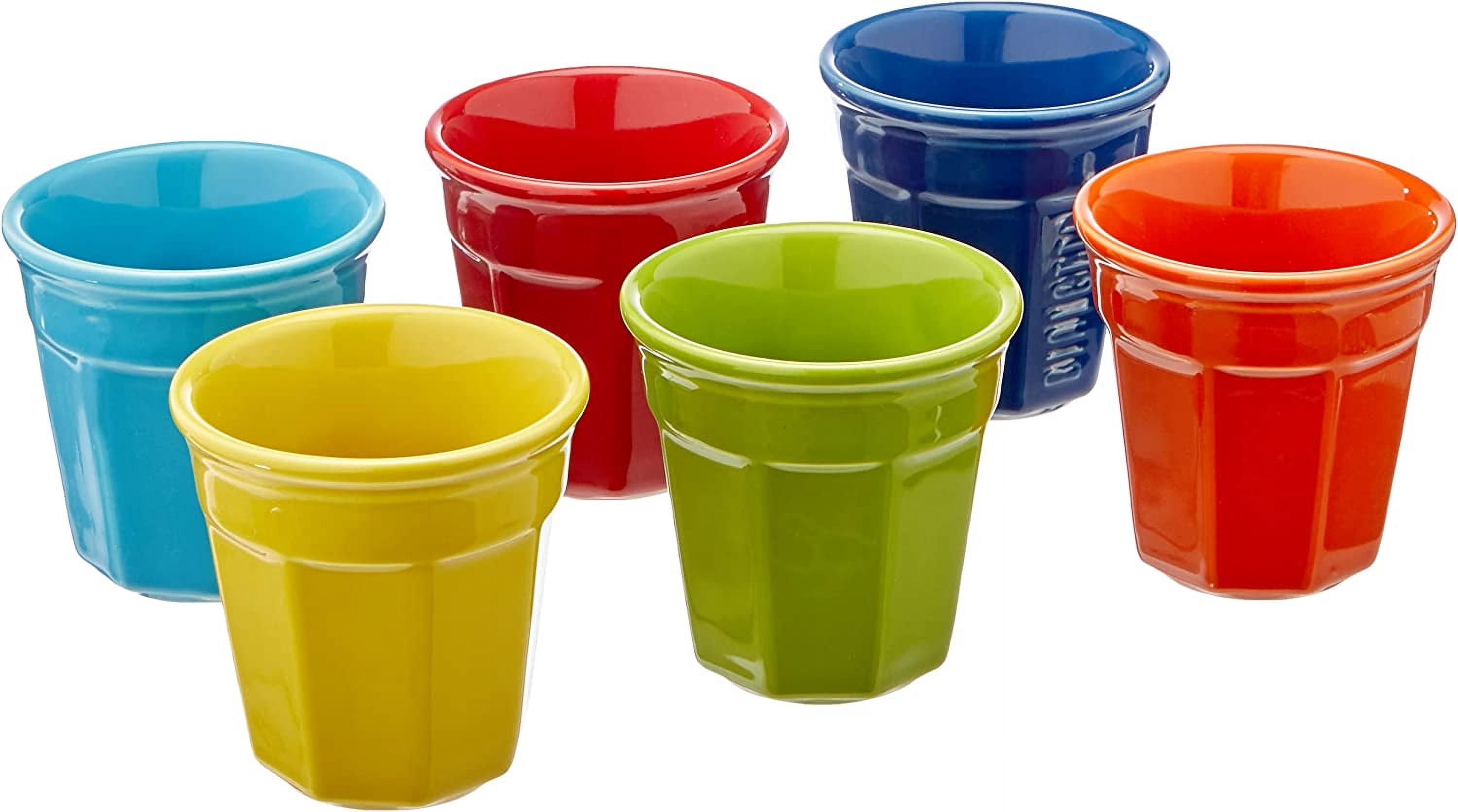 Bialetti Ceramic Espresso Cup Set - Multi Coloured (6pk) - Walmart.com