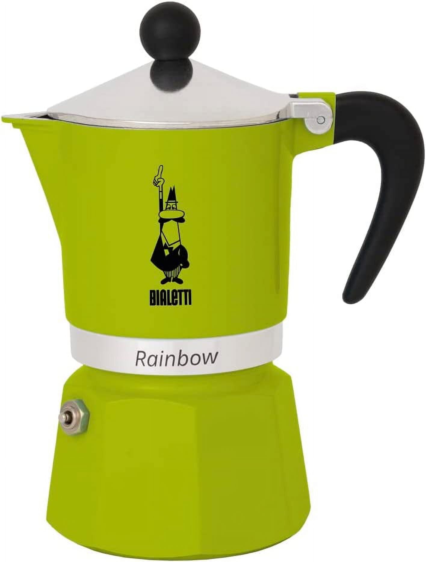 Bialetti - Rainbow: Stovetop Espresso Maker, Moka Pot, Italian Coffee Maker, 3 Espresso Shots (4 ...