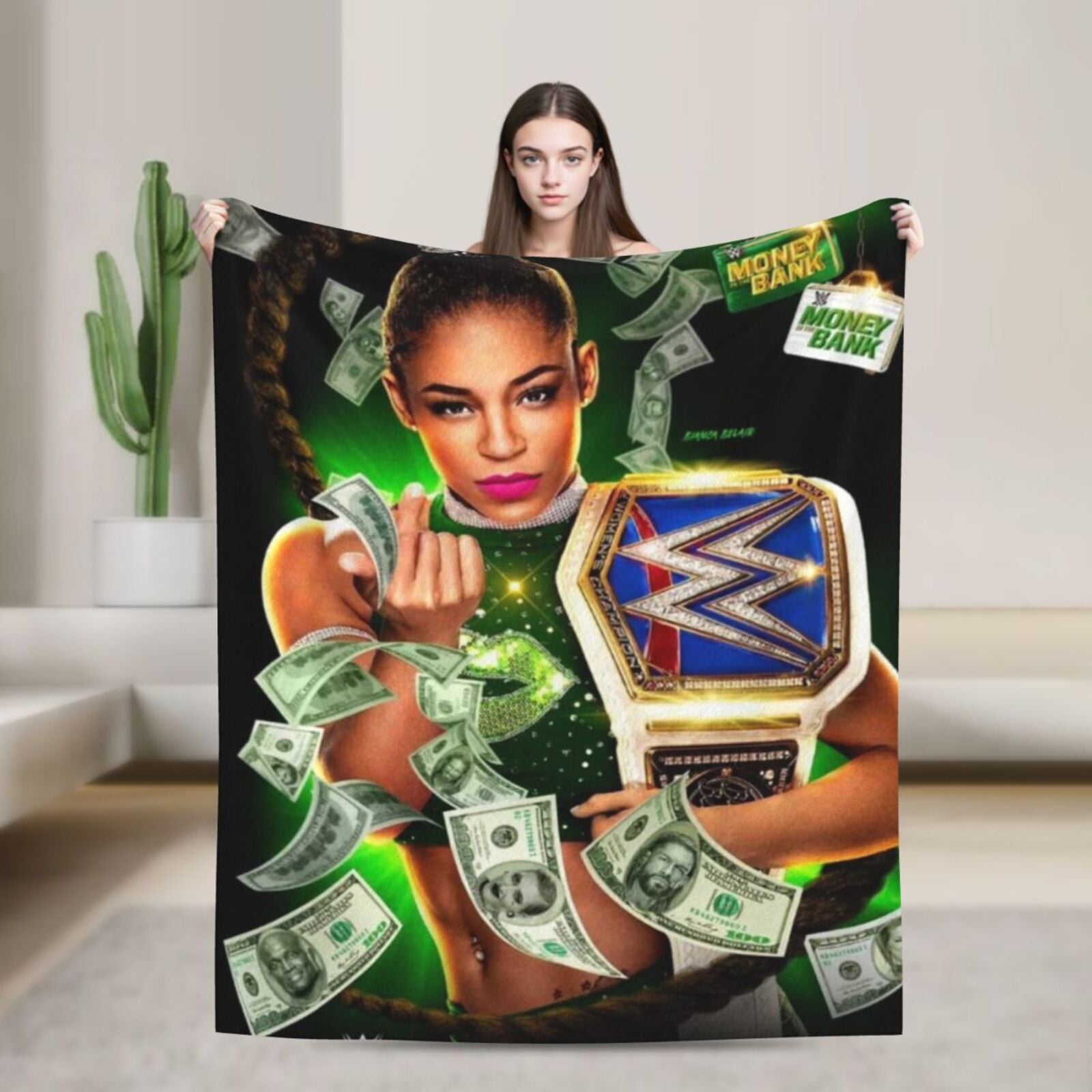Bianca Belair Blanket, Super Soft Throw Blanket For Wrestling Fans ...