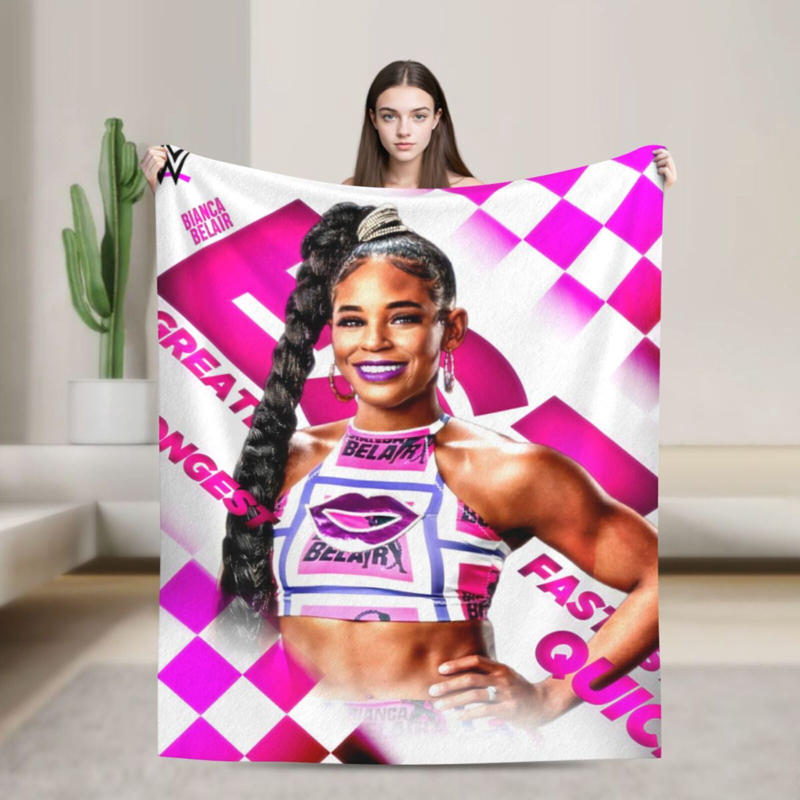 Bianca Belair Blanket, Super Soft Throw Blanket For Wrestling Fans ...